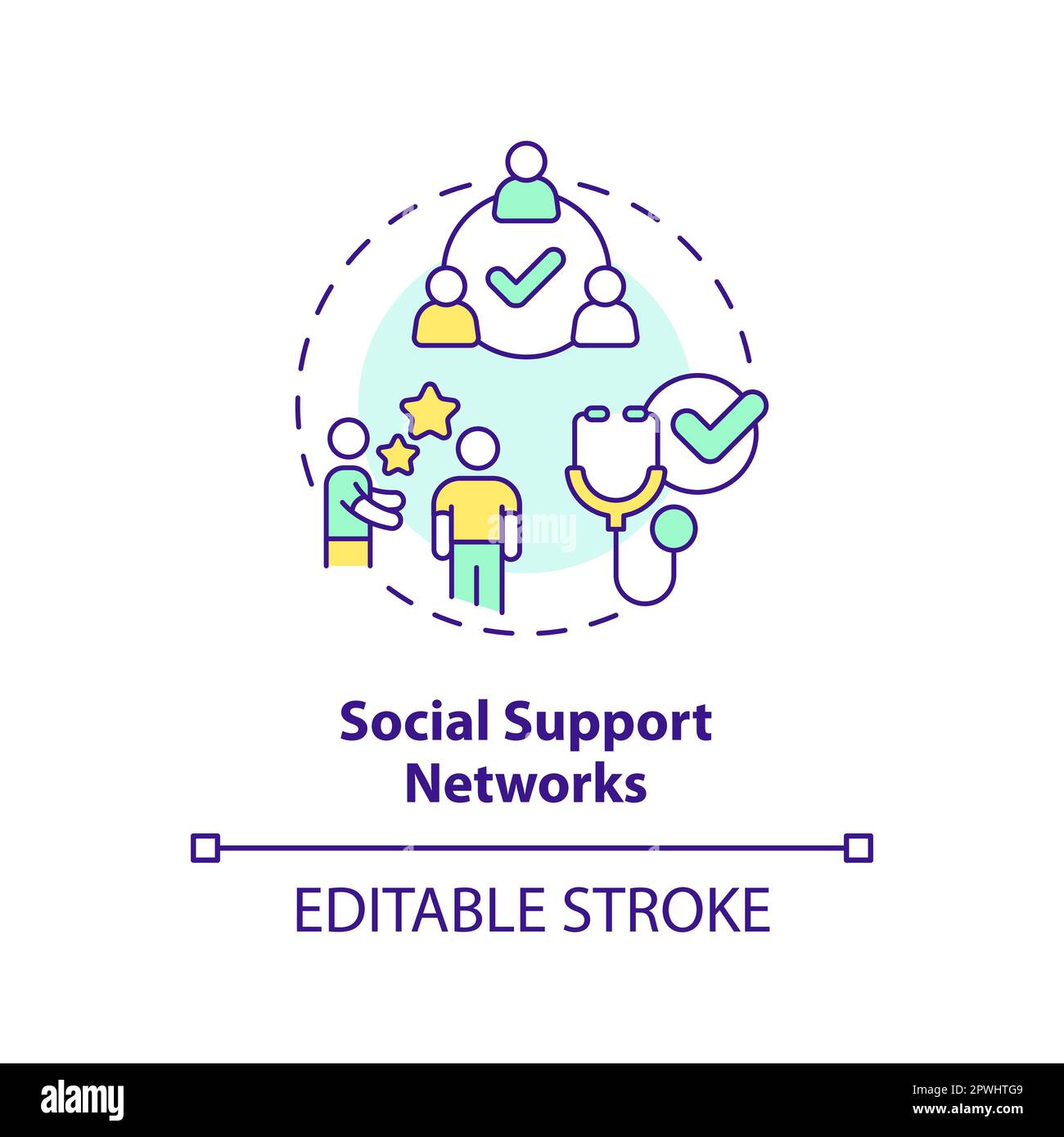 Social support networks concept icon Stock Vector Image & Art - Alamy