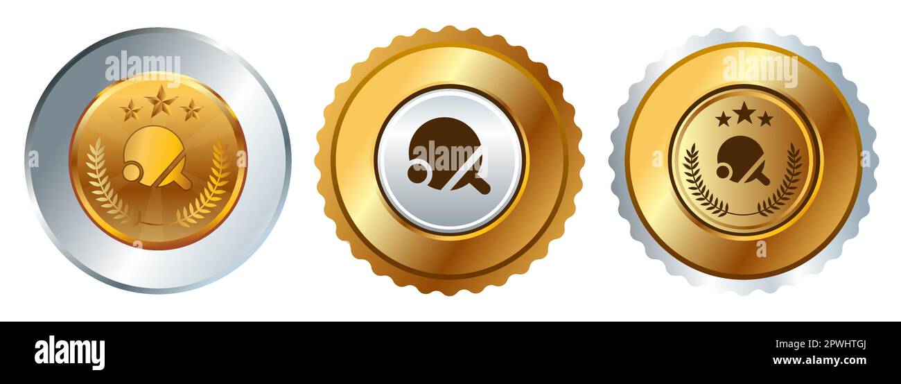 Ping pong table tennis tournament match medal gold silver sport winner ...