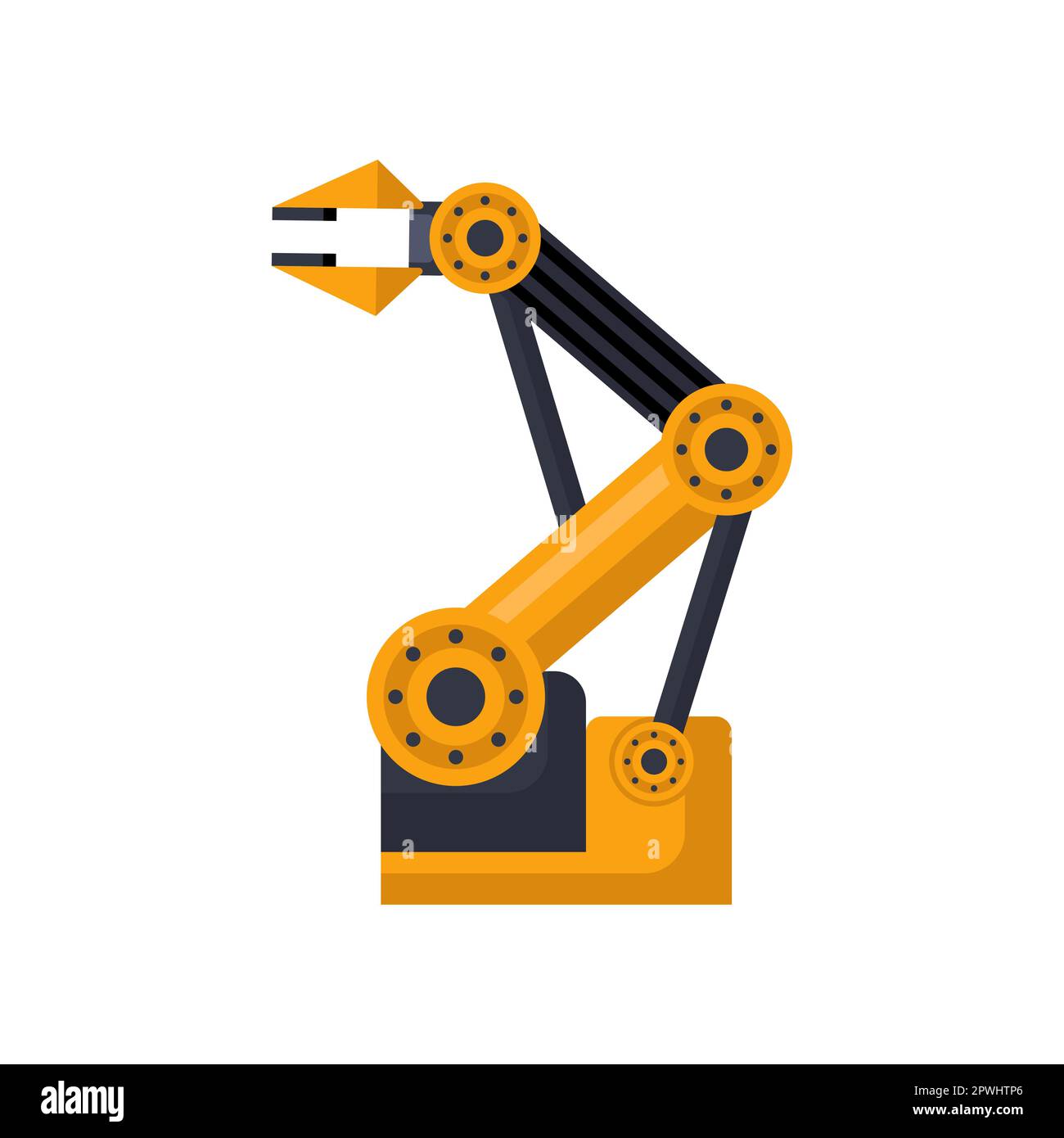 Robotic machine for manufacturing industry on white background Stock ...