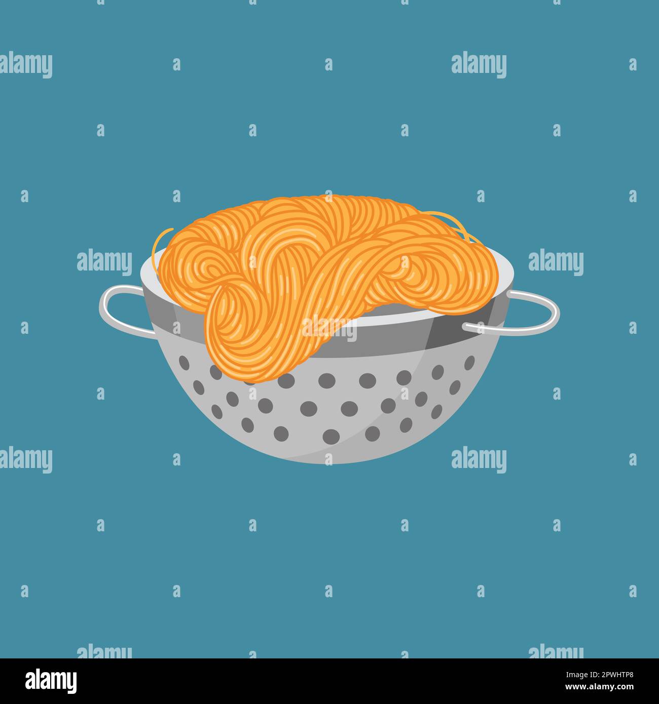Noodle sieve Stock Vector Images - Alamy