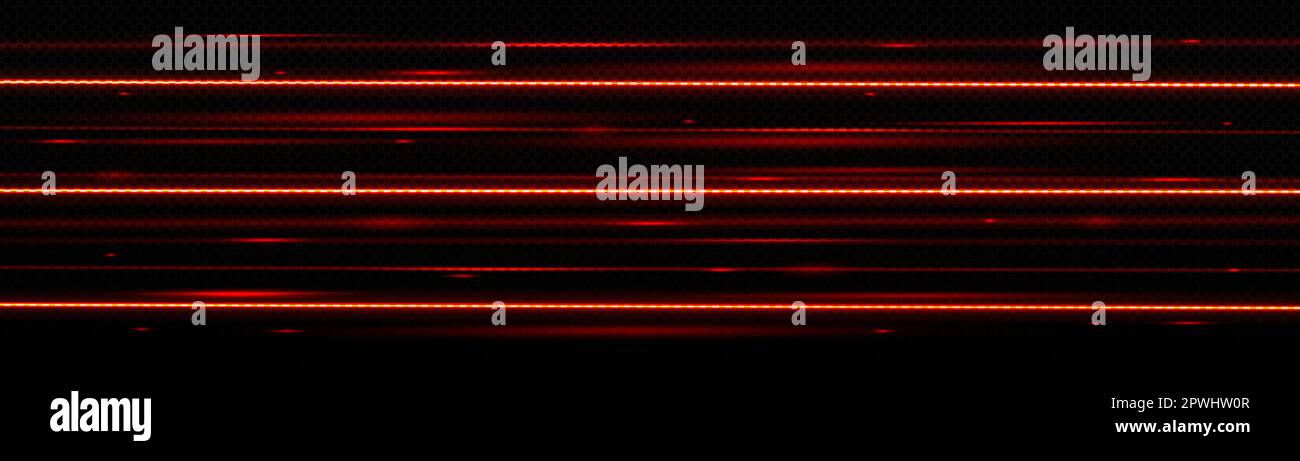 Red laser beam vector background. Neon line glow transparent graphic ...