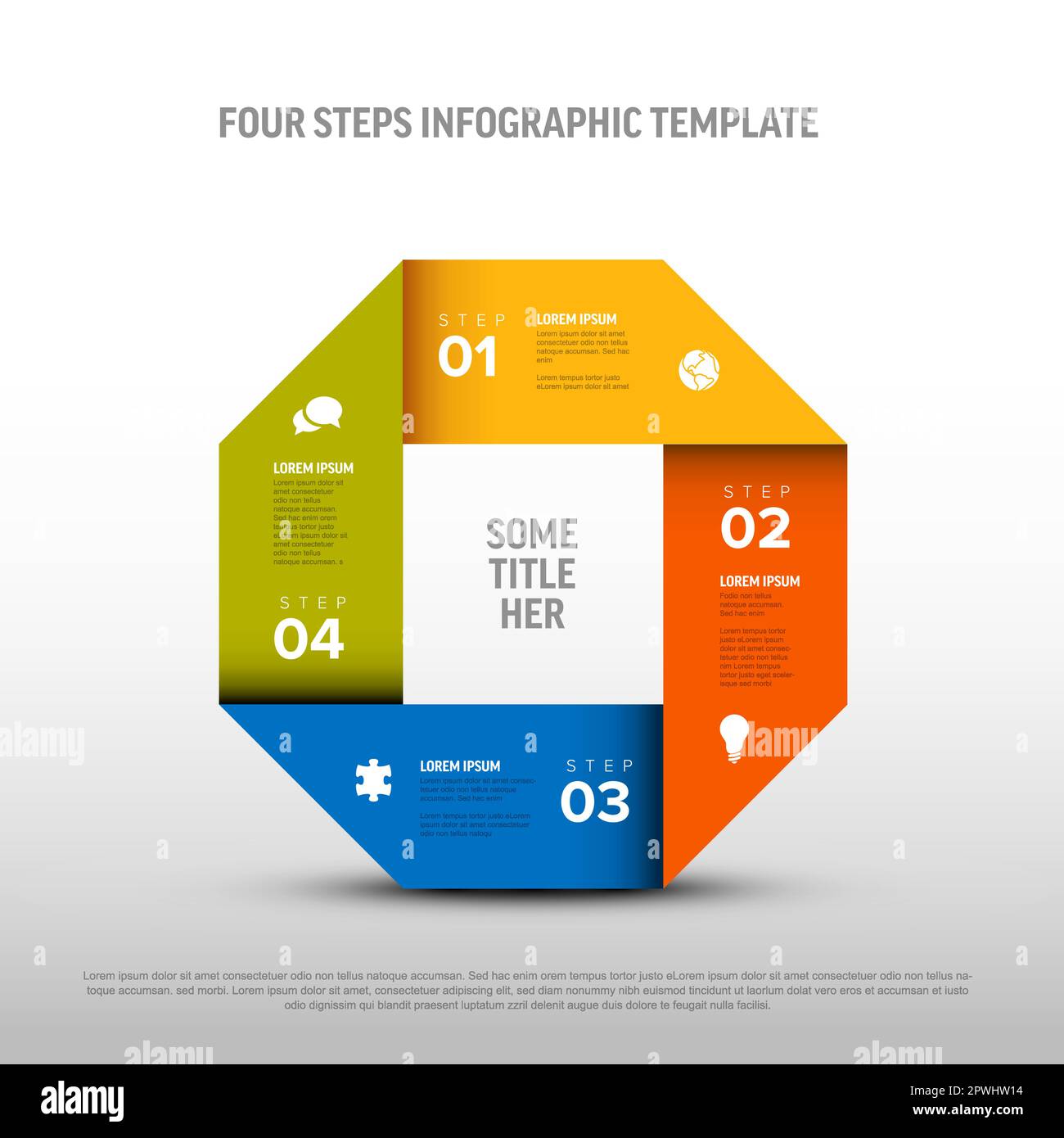 Vector multipurpose Infographic cycle template made from color stripe ...