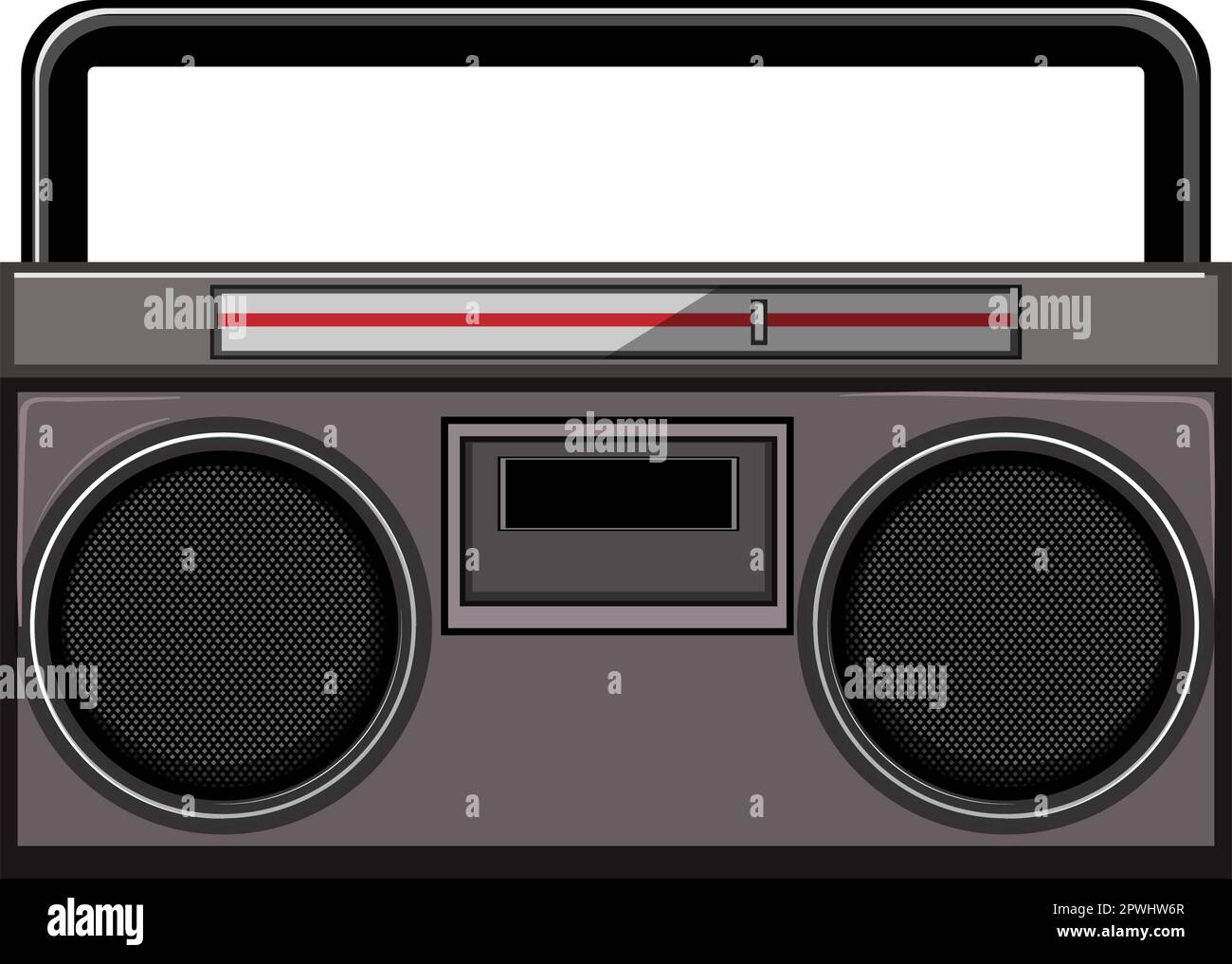 stereo boombox audio cartoon. tape sound, recorder music stereo boombox ...