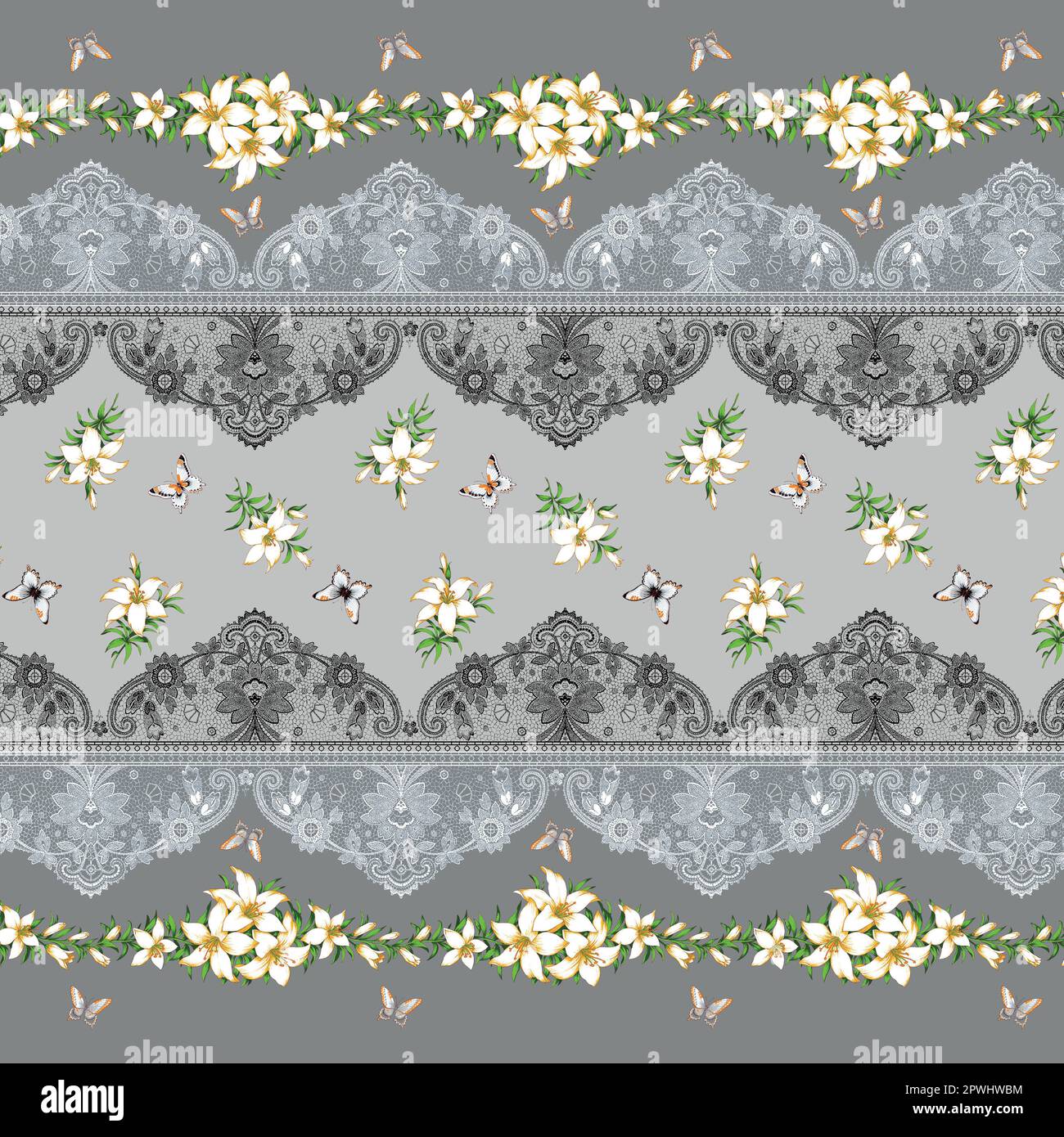 flowers pattern for ladies fabric design textile Stock Vector Image ...