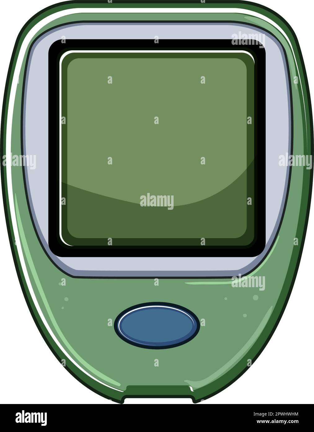 device blood glucometer cartoon. health test, control level device ...