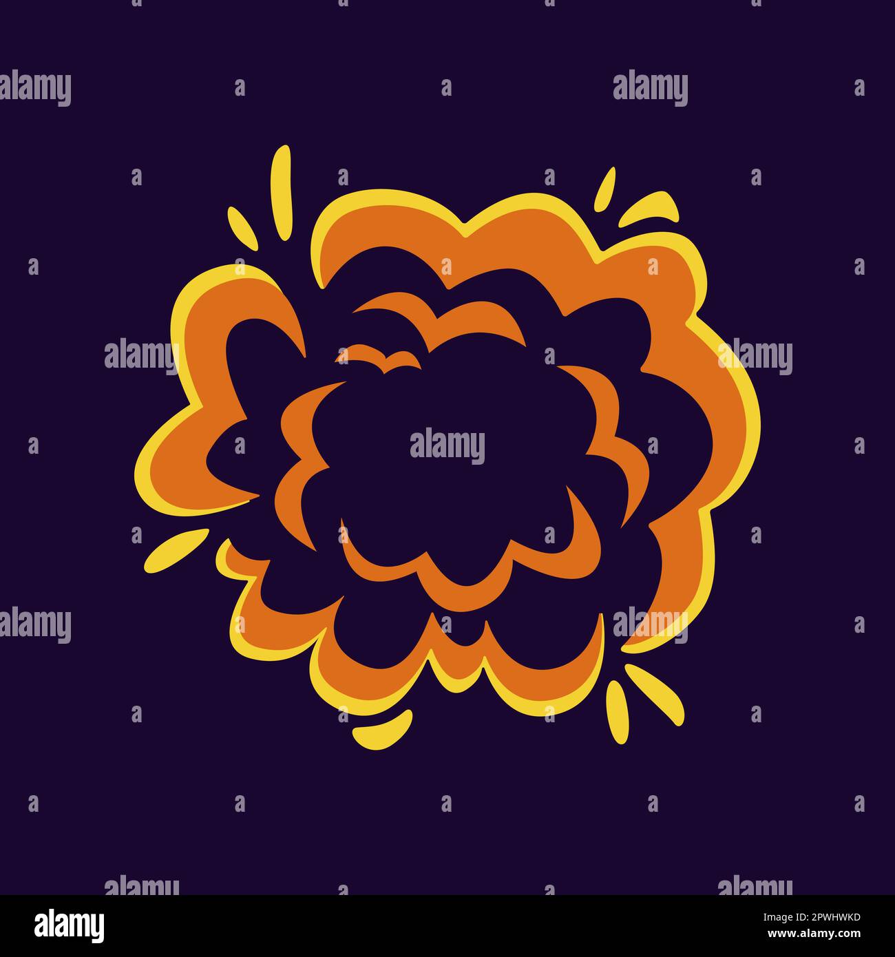 Cloud from explosion flat vector illustration Stock Vector Image & Art ...
