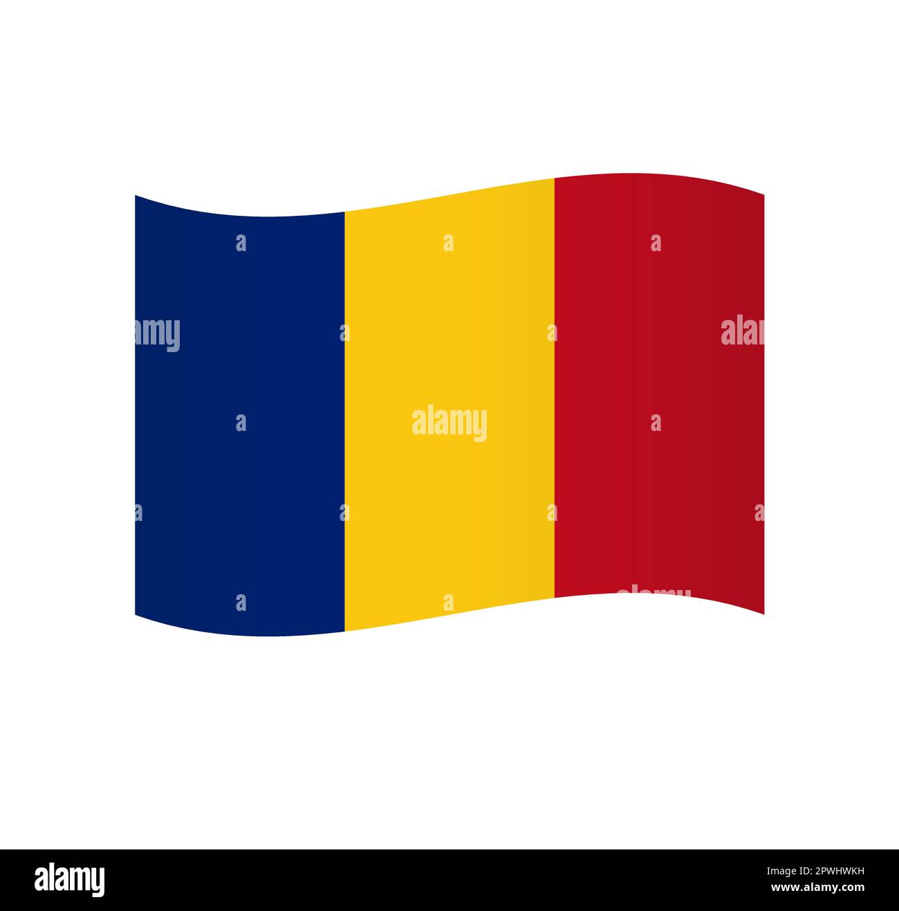 Wavy flag of romania Stock Vector Images - Alamy
