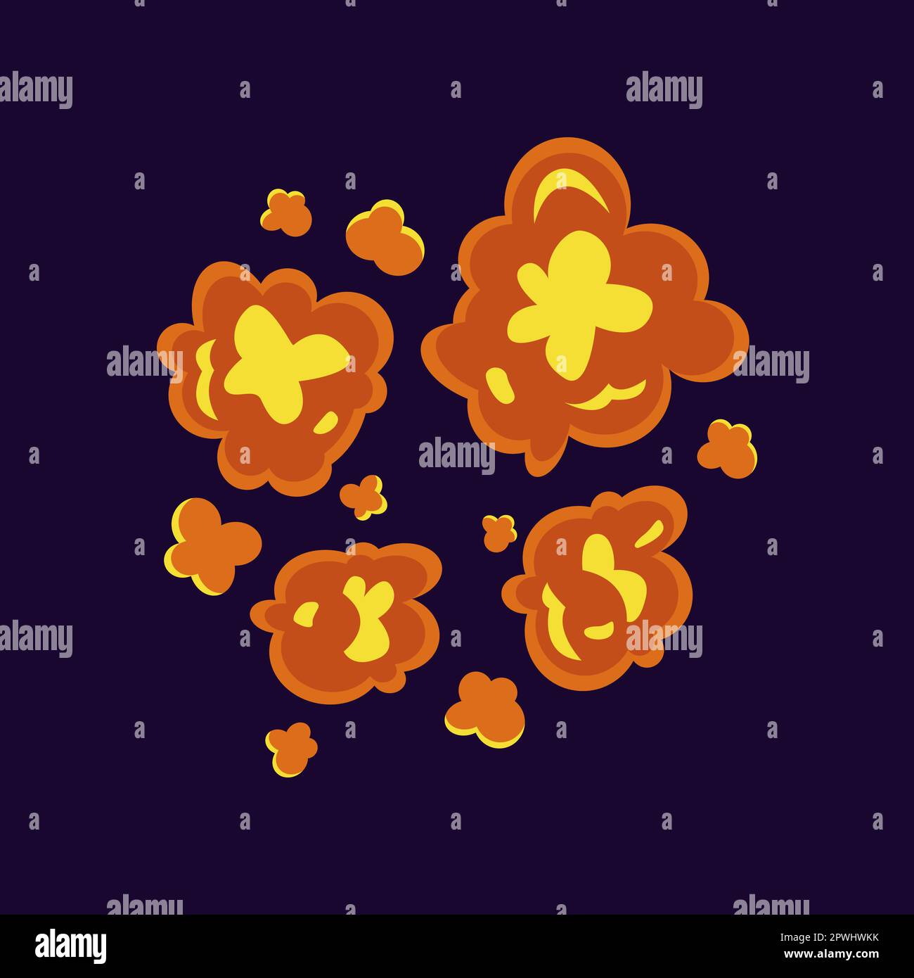Fire clouds from explosion vector illustration Stock Vector Image & Art ...