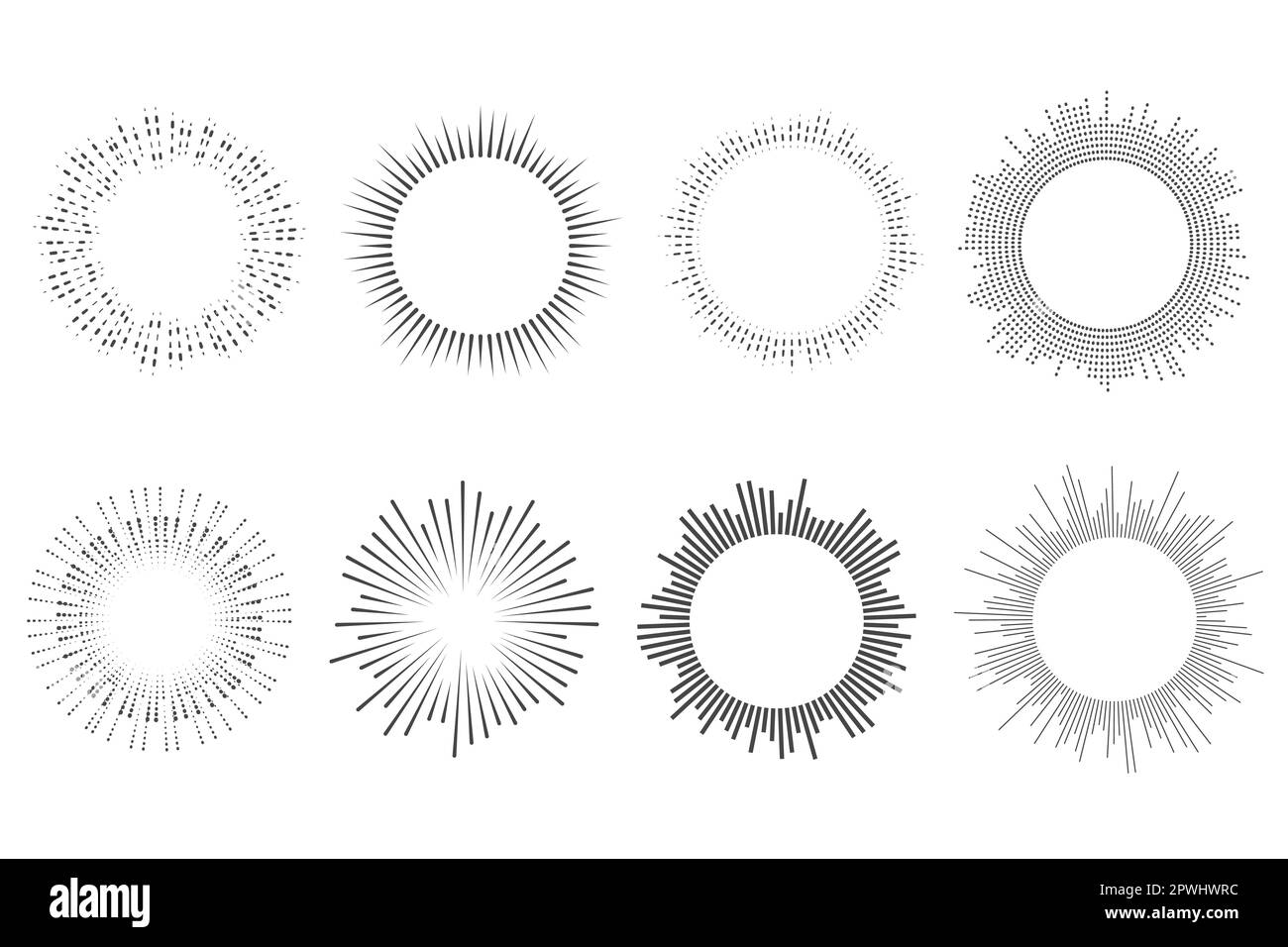 Circle sound wave. Circular music audio round. Radial graphic of voice ...