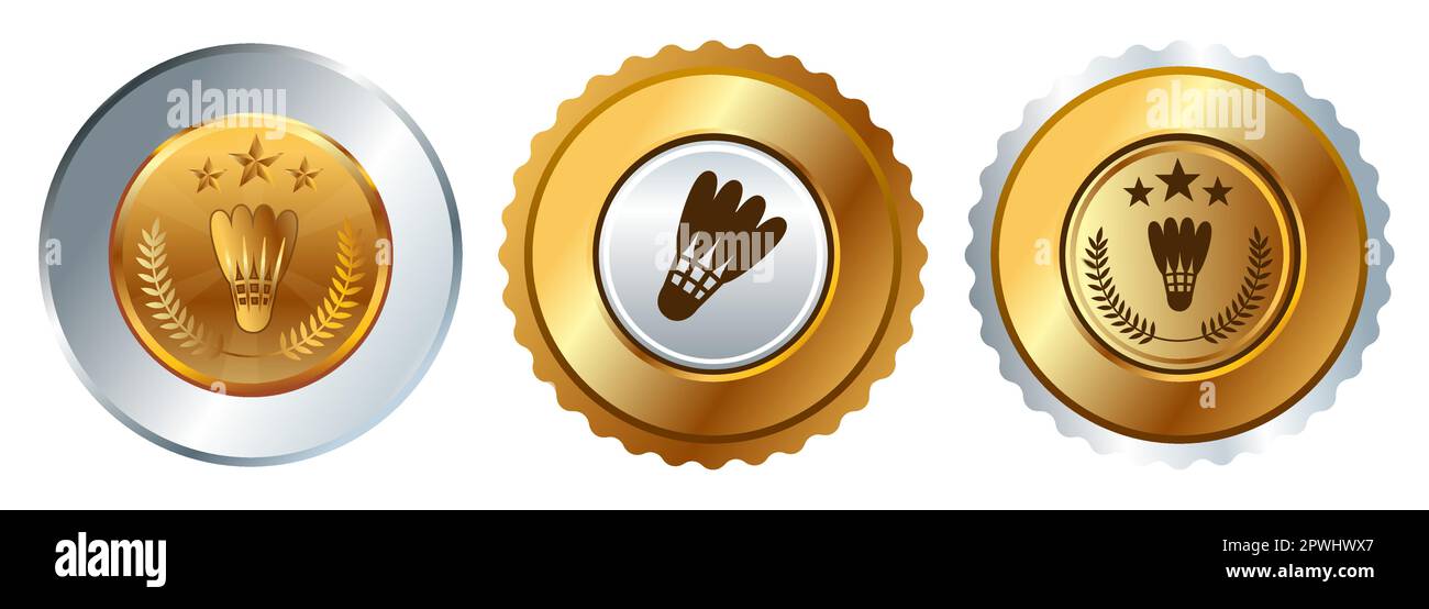 Badminton shuttlecock game sport medal championship winner gold silver ...