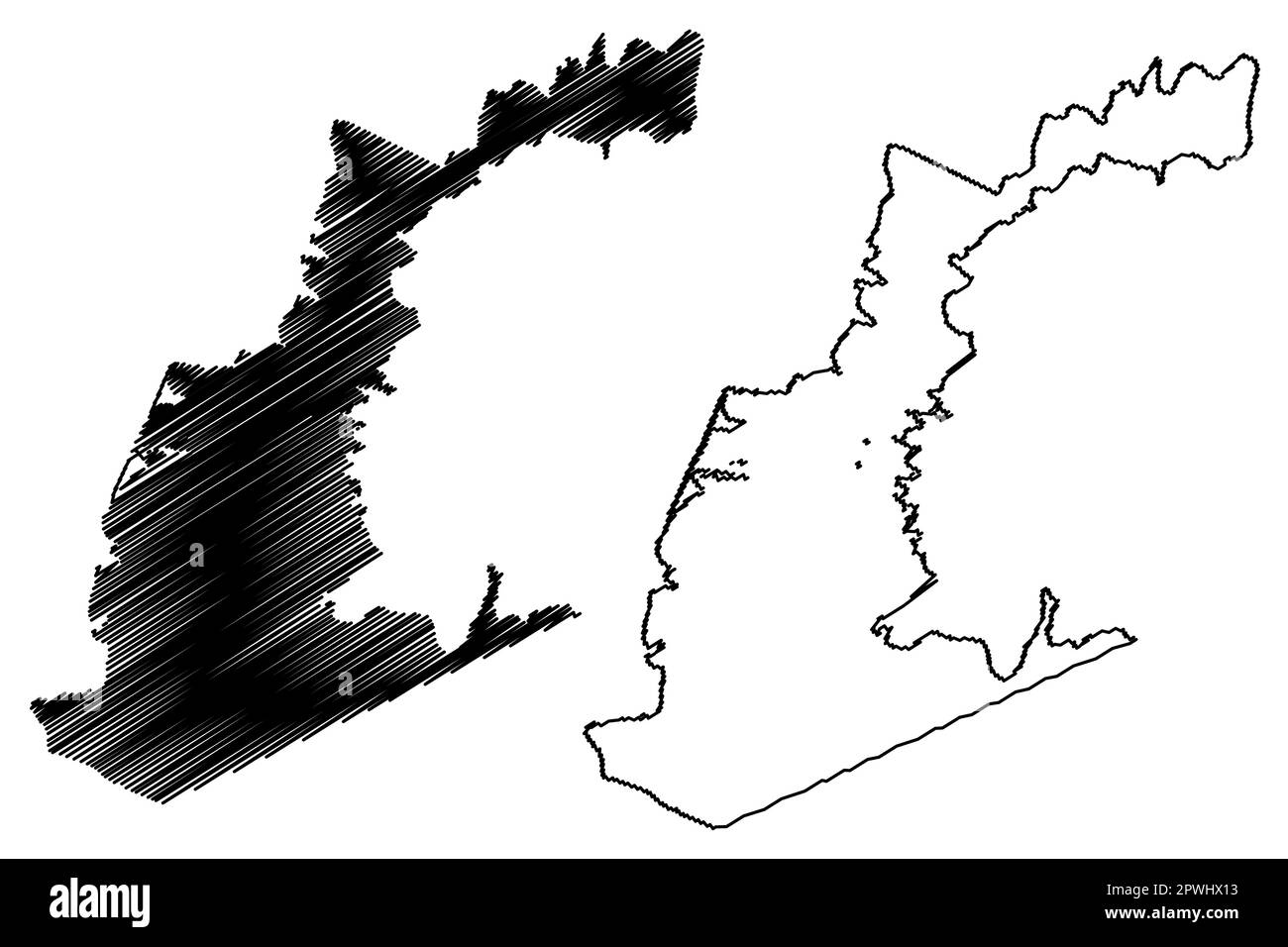 Lake Shadegan Ponds (Islamic Republic of Iran, Persia) map vector ...