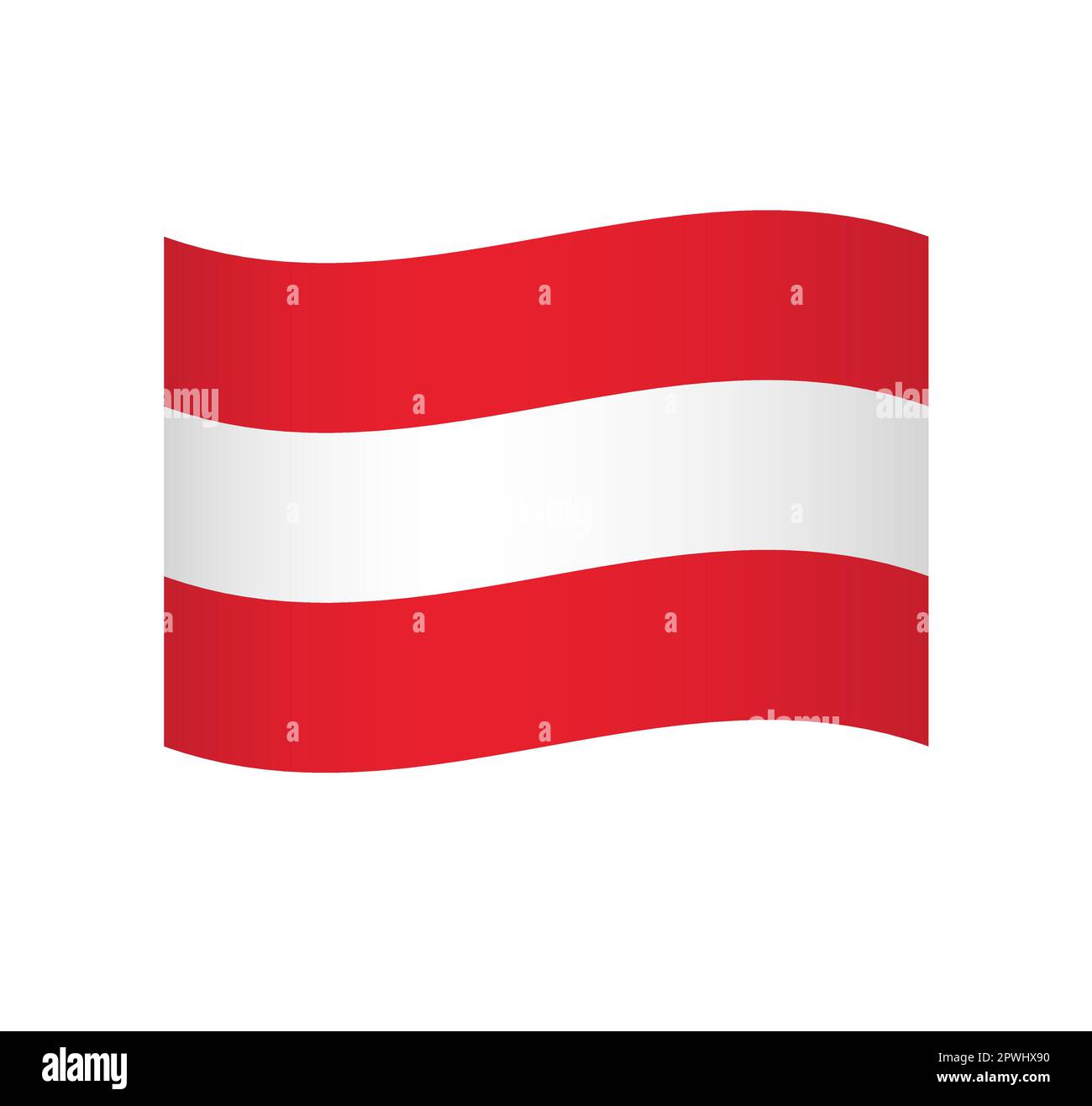 Austria flag - simple wavy vector icon with shading Stock Vector Image ...