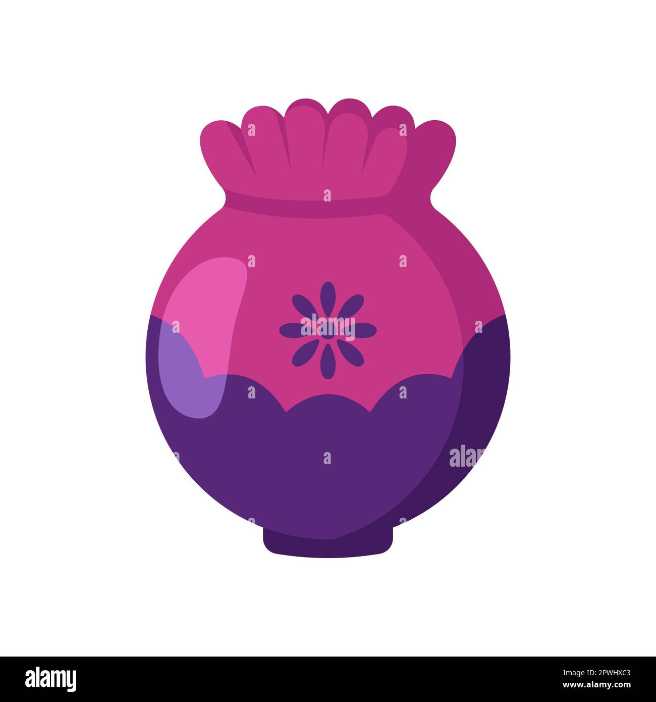 Pink and purple vase cartoon illustration Stock Vector Image & Art - Alamy