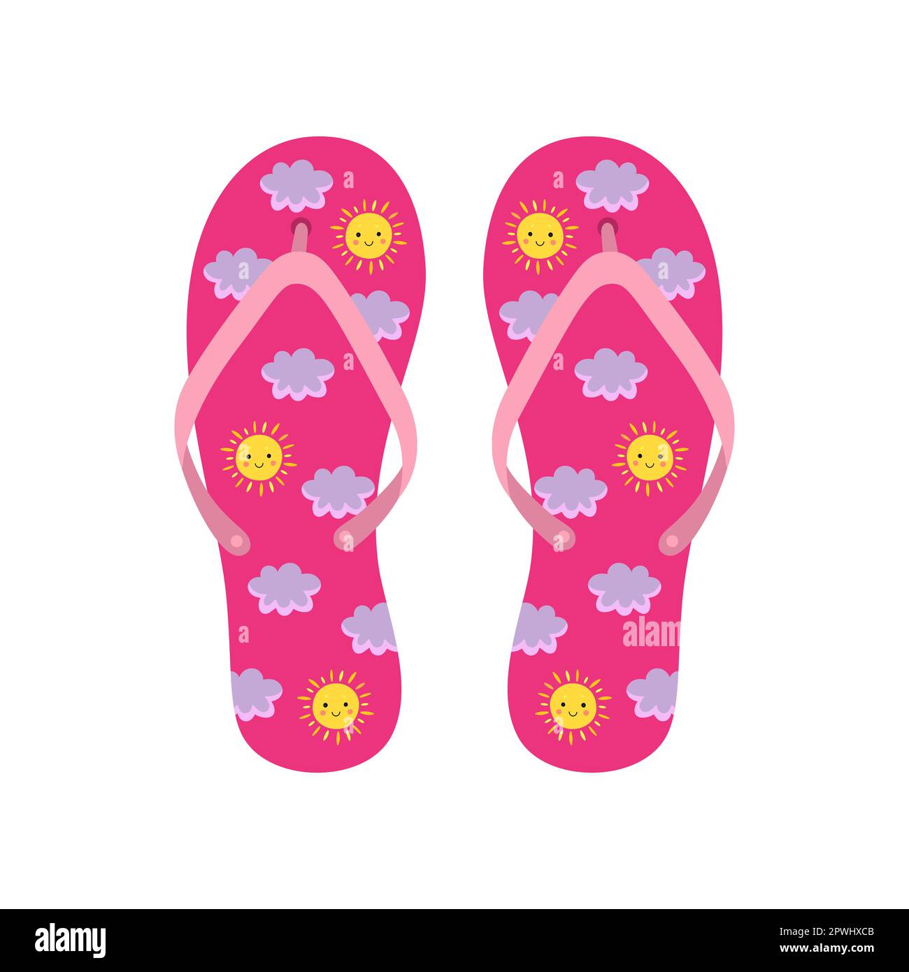 Pink flip flops Stock Vector Images - Alamy