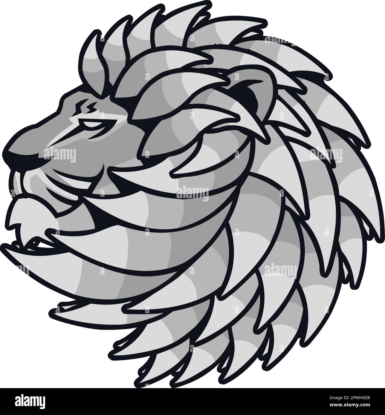 Tiger vector bw hi-res stock photography and images - Alamy