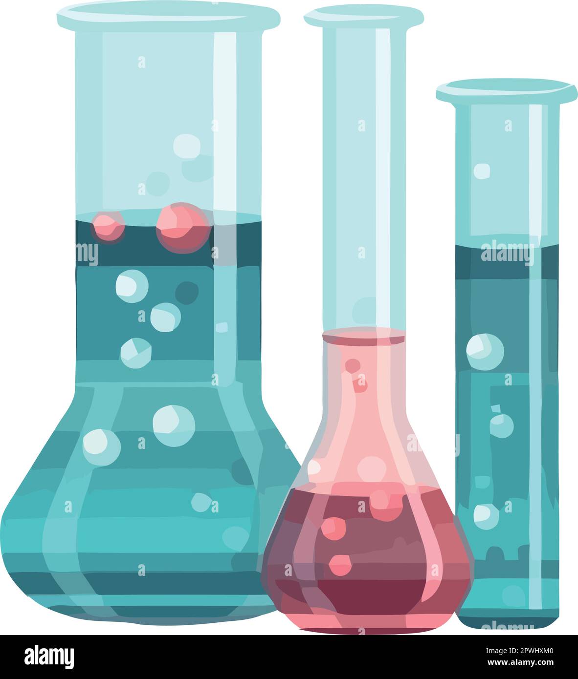 analyzing liquid in chemistry laboratory flask Stock Vector Image & Art ...