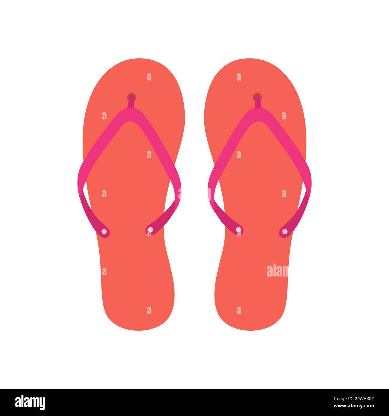 Red flip flops flat vector illustration Stock Vector Image & Art - Alamy