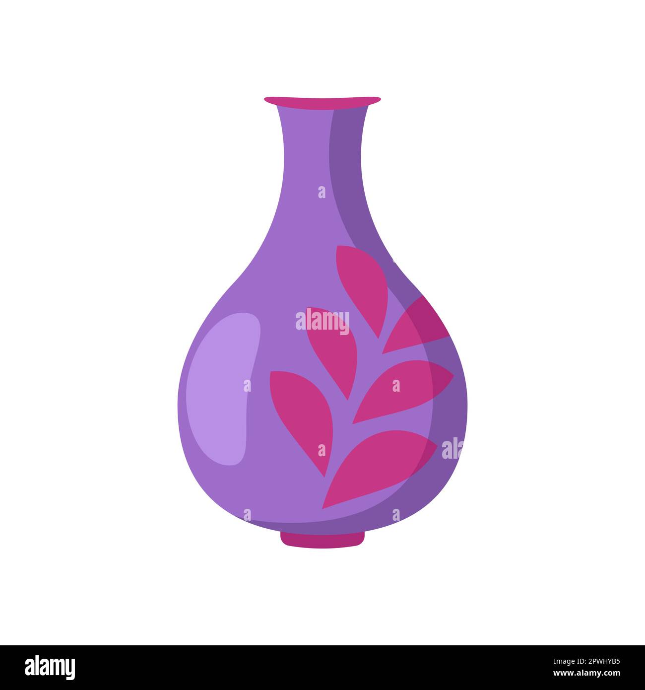 Purple and pink vase cartoon illustration Stock Vector Image & Art - Alamy