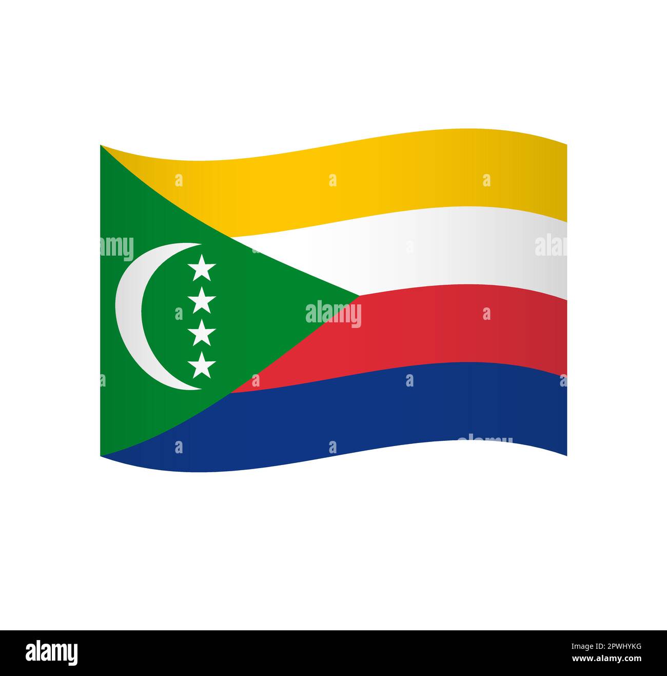 Wavy comorian flag Stock Vector Images - Alamy