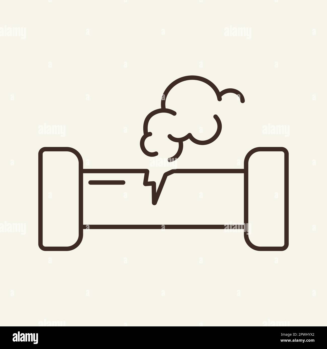 Burst pipe Stock Vector Images - Alamy