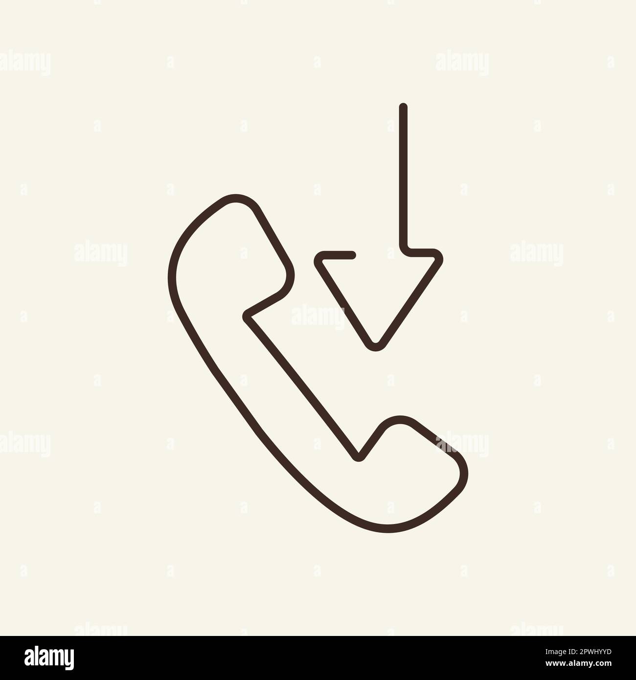 Incoming call line icon Stock Vector Image & Art - Alamy