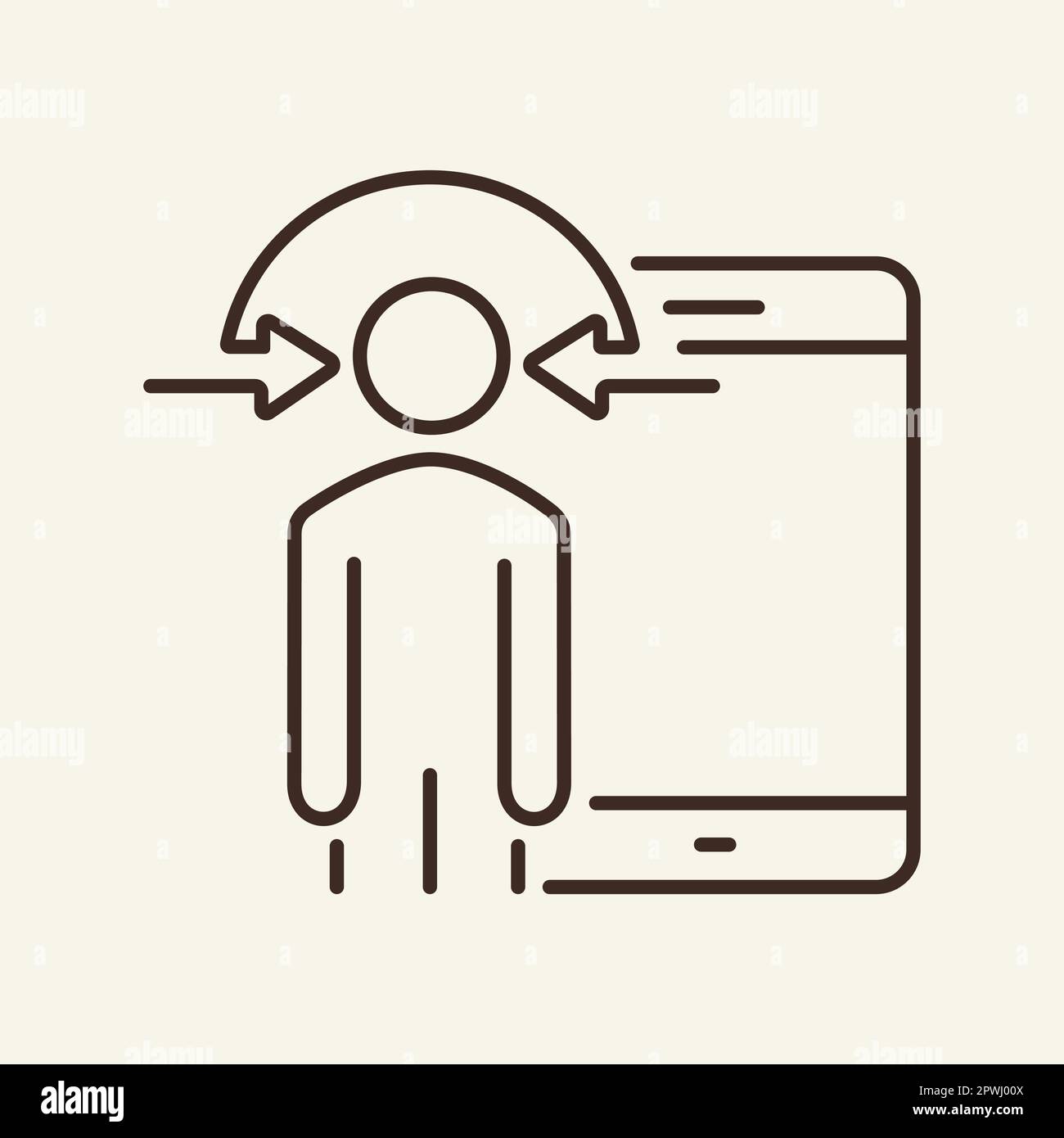 User engagement icon linear Stock Vector Images - Alamy