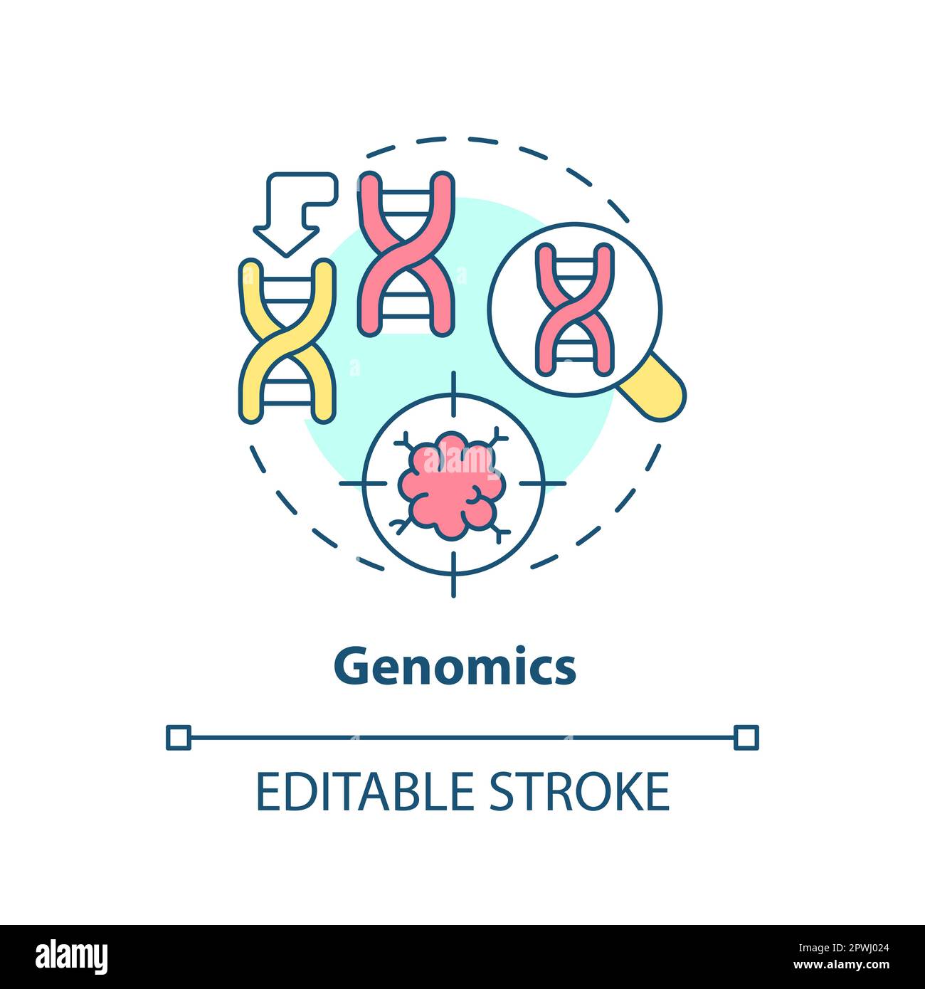 Genomics concept icon Stock Vector Image & Art - Alamy