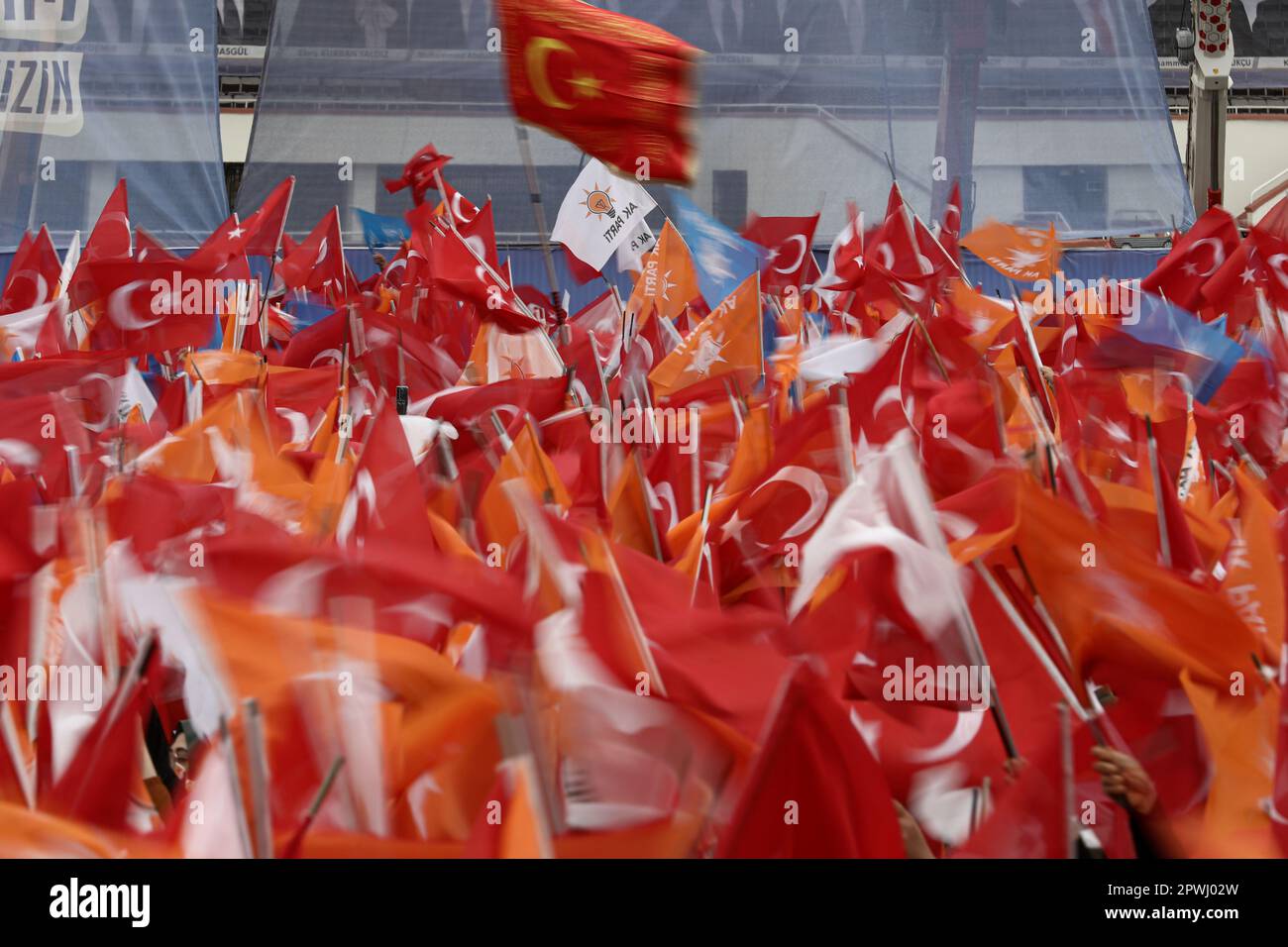 Ak party rally with flag hi-res stock photography and images - Alamy