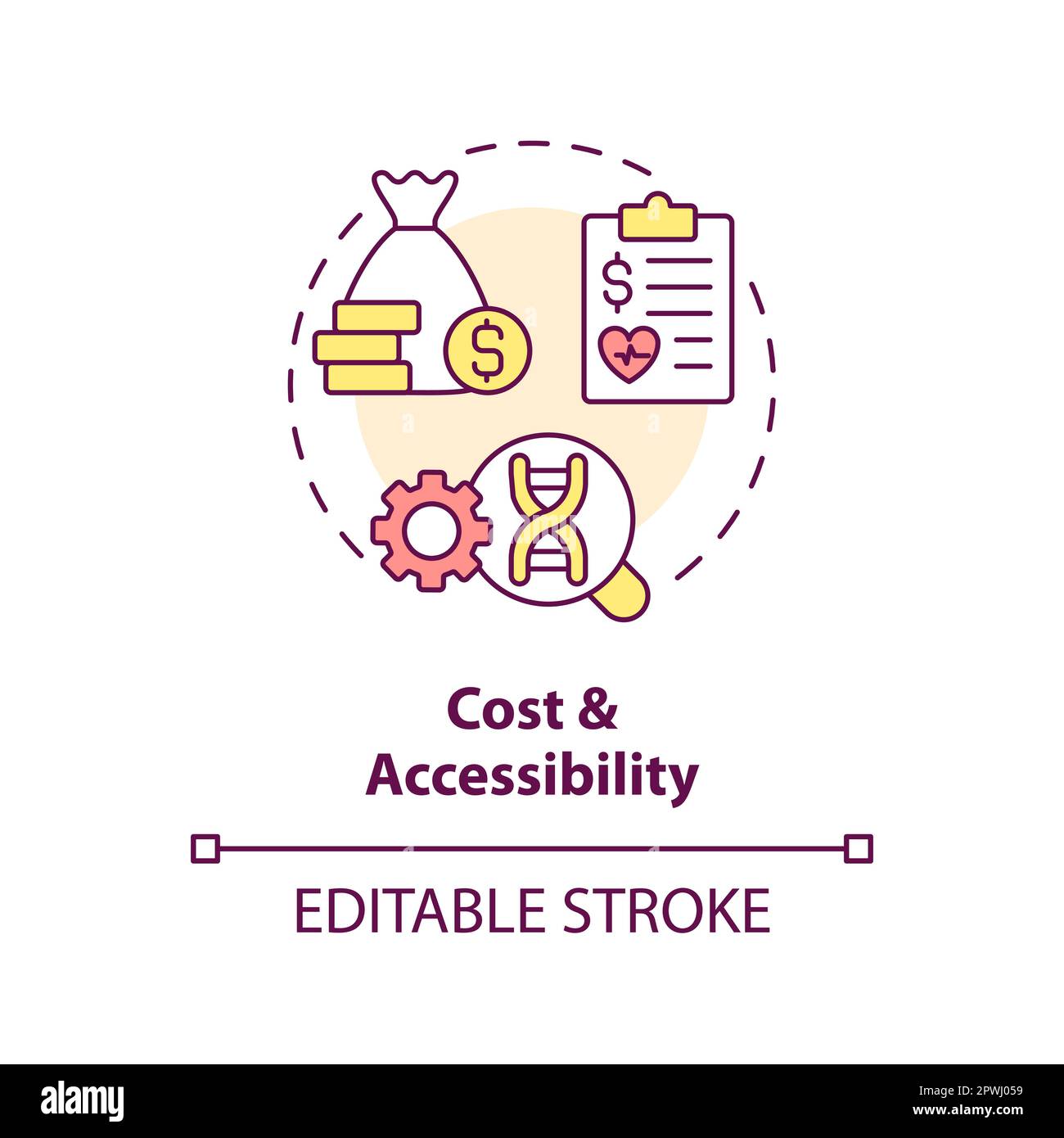 Cost and accessibility concept icon Stock Vector Image & Art - Alamy