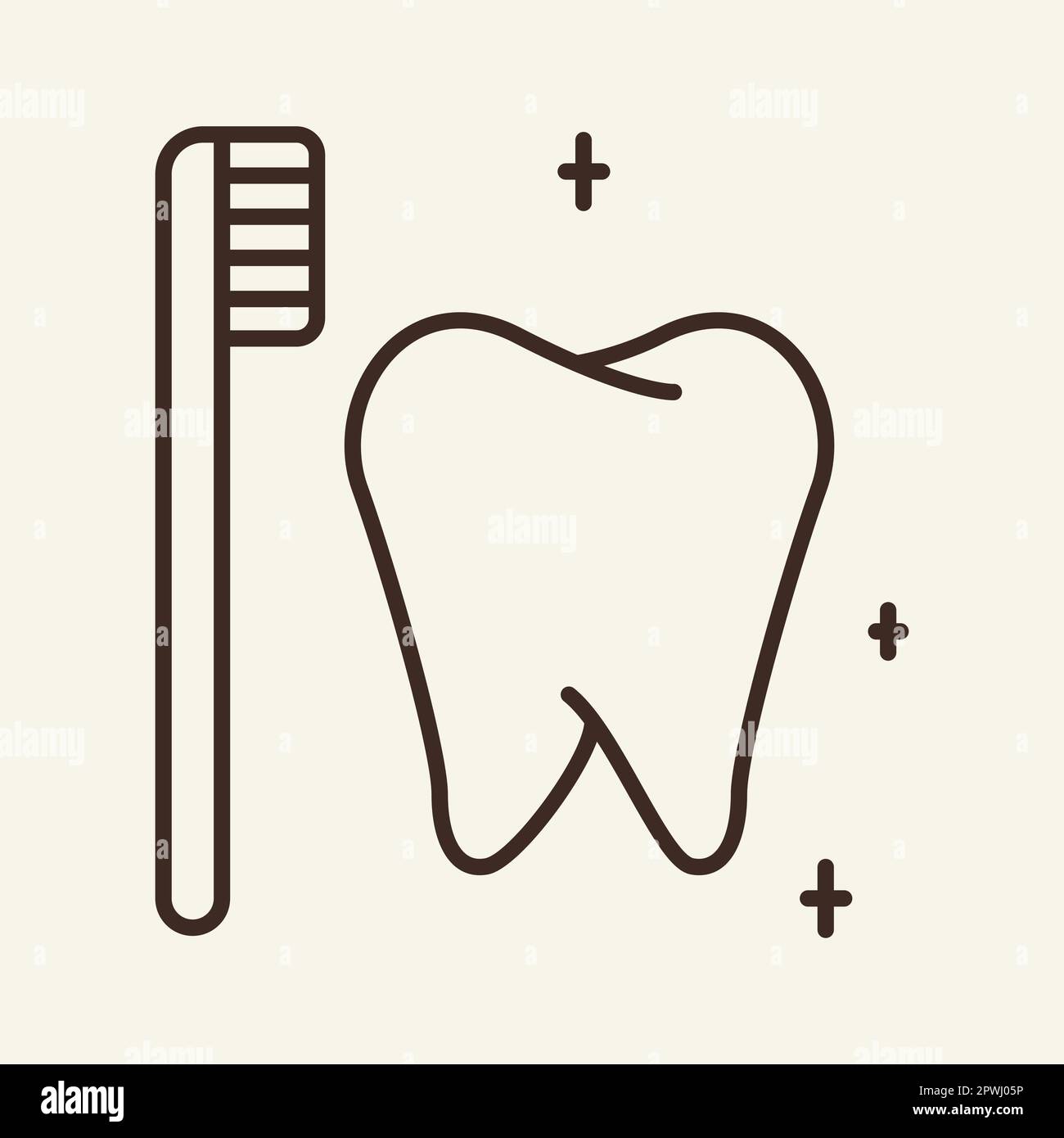 Brushing teeth white linear hi-res stock photography and images - Alamy