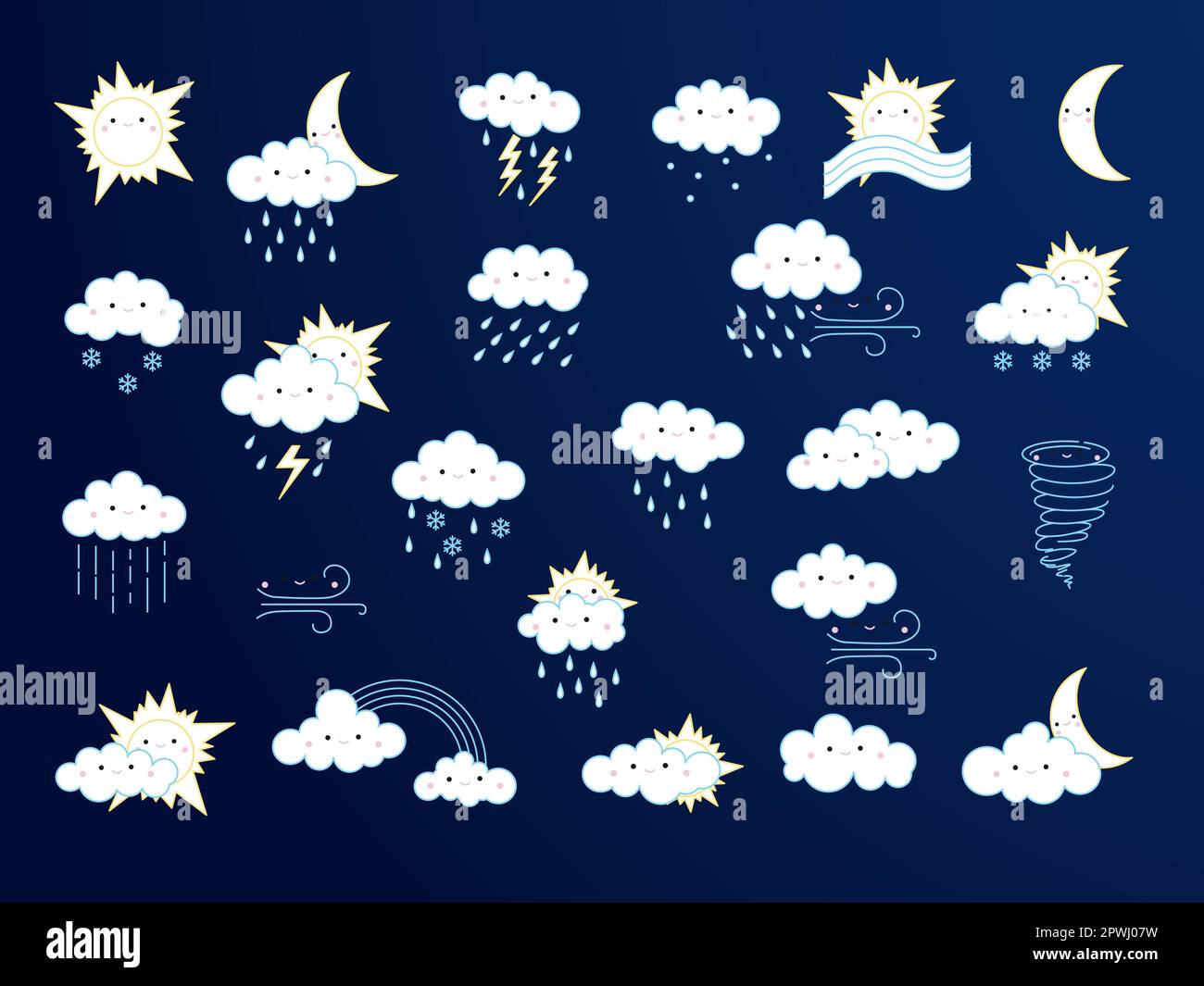 Icons with weather conditions Stock Vector Image & Art - Alamy