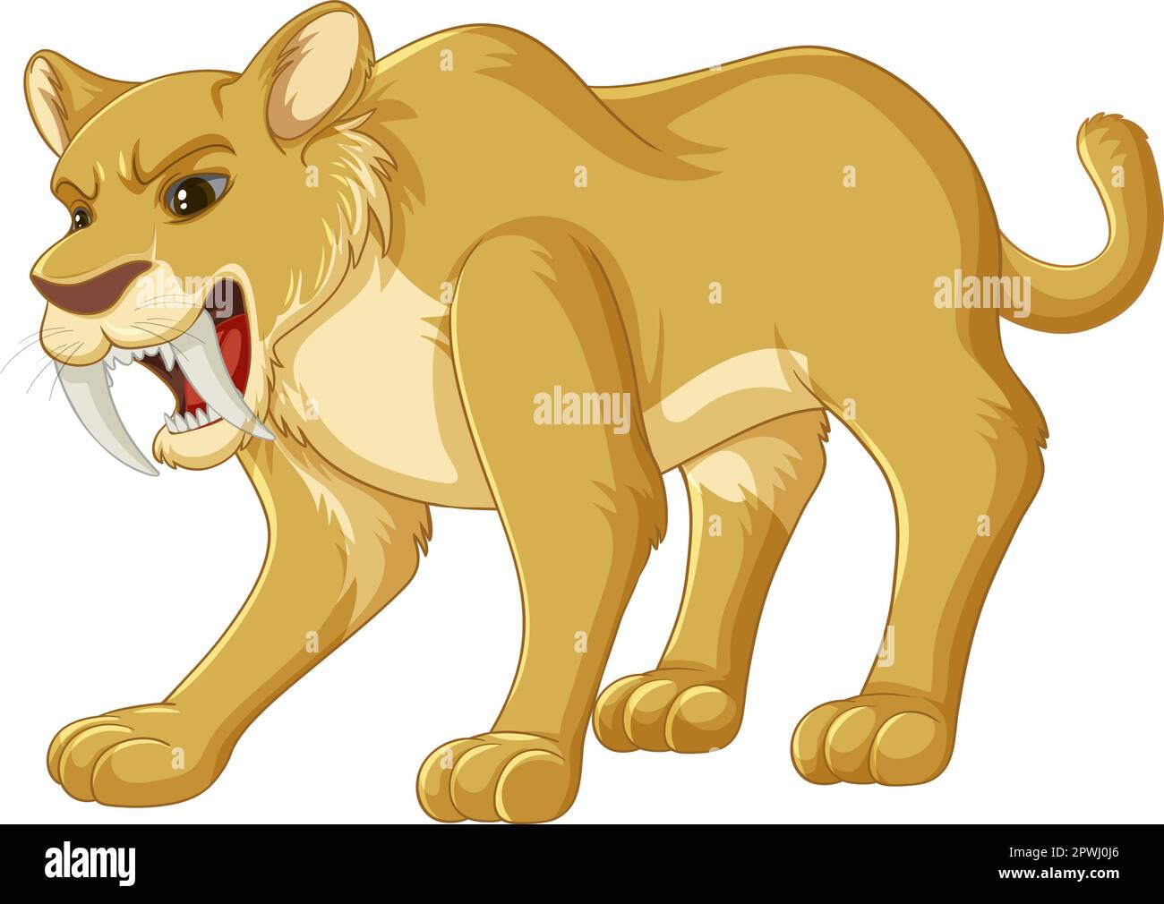 Saber Toothed cat vector illustration Stock Vector Image & Art - Alamy