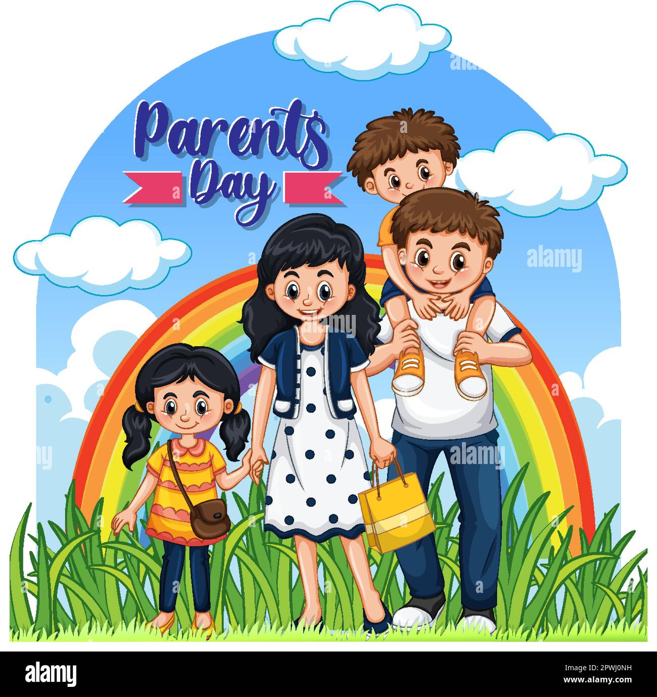 Happy parents day banner illustration Stock Vector Image & Art - Alamy