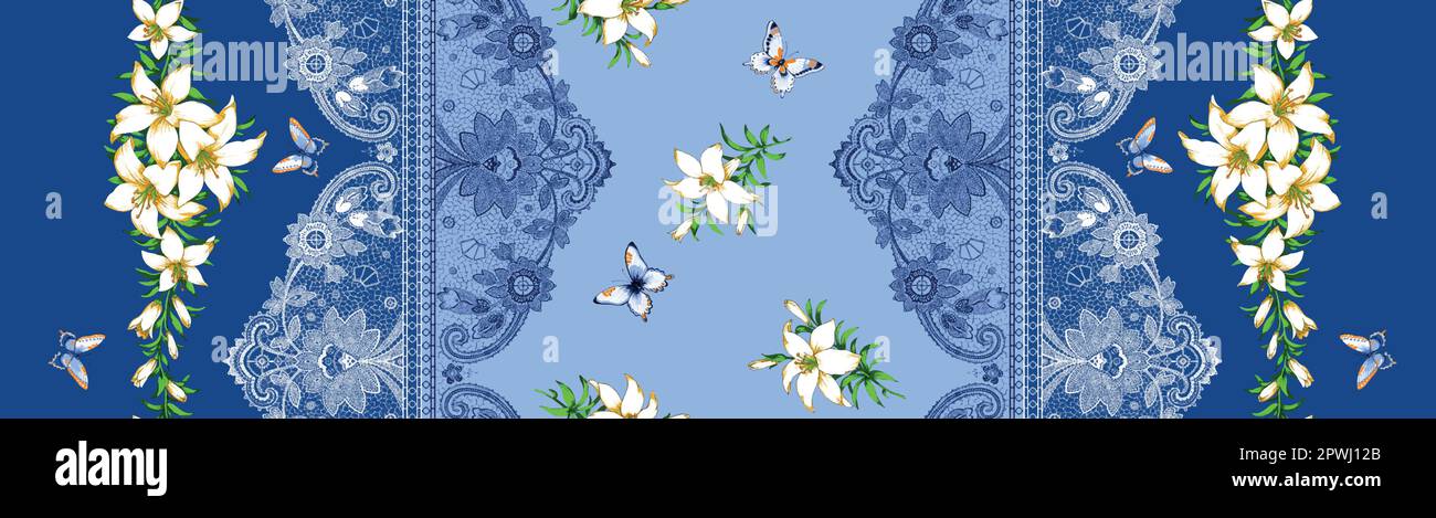 Flowers pattern for ladies fabric suit pattern Stock Vector Image & Art ...
