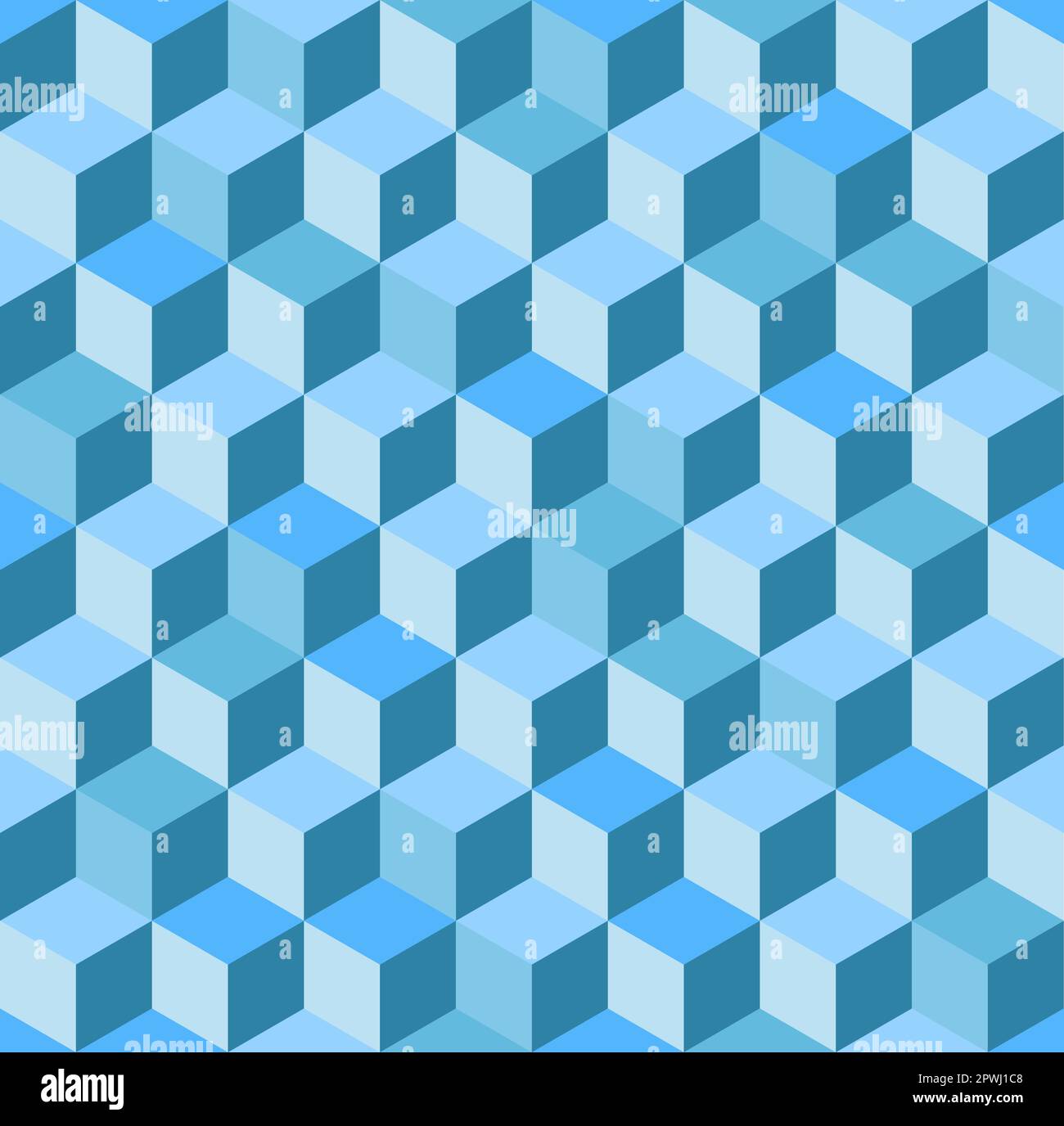 Seamless cube vector pattern. Embossed cuboid hexagonal tile pattern ...