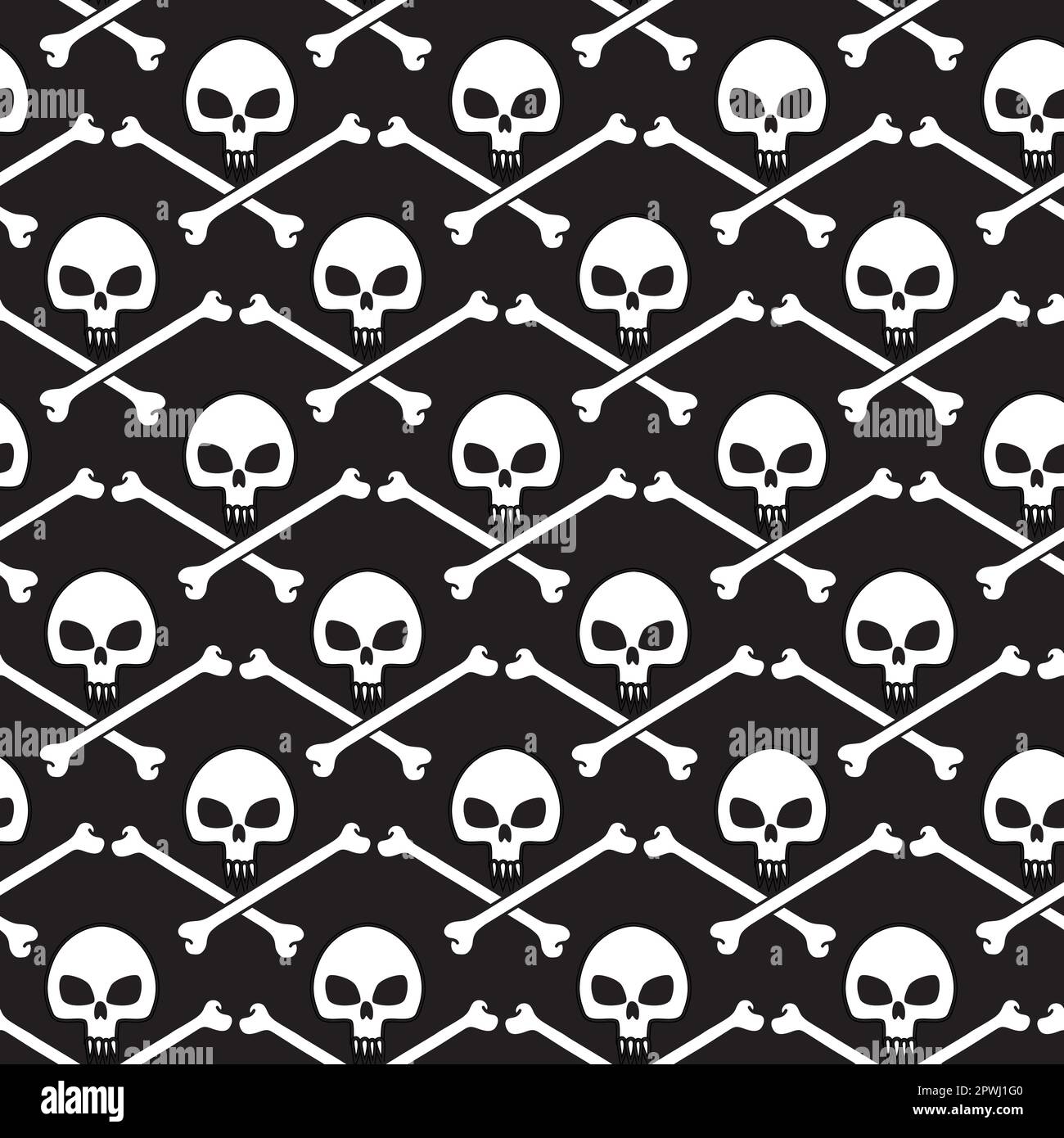 Pattern with skull and crossbones Stock Vector Image & Art - Alamy