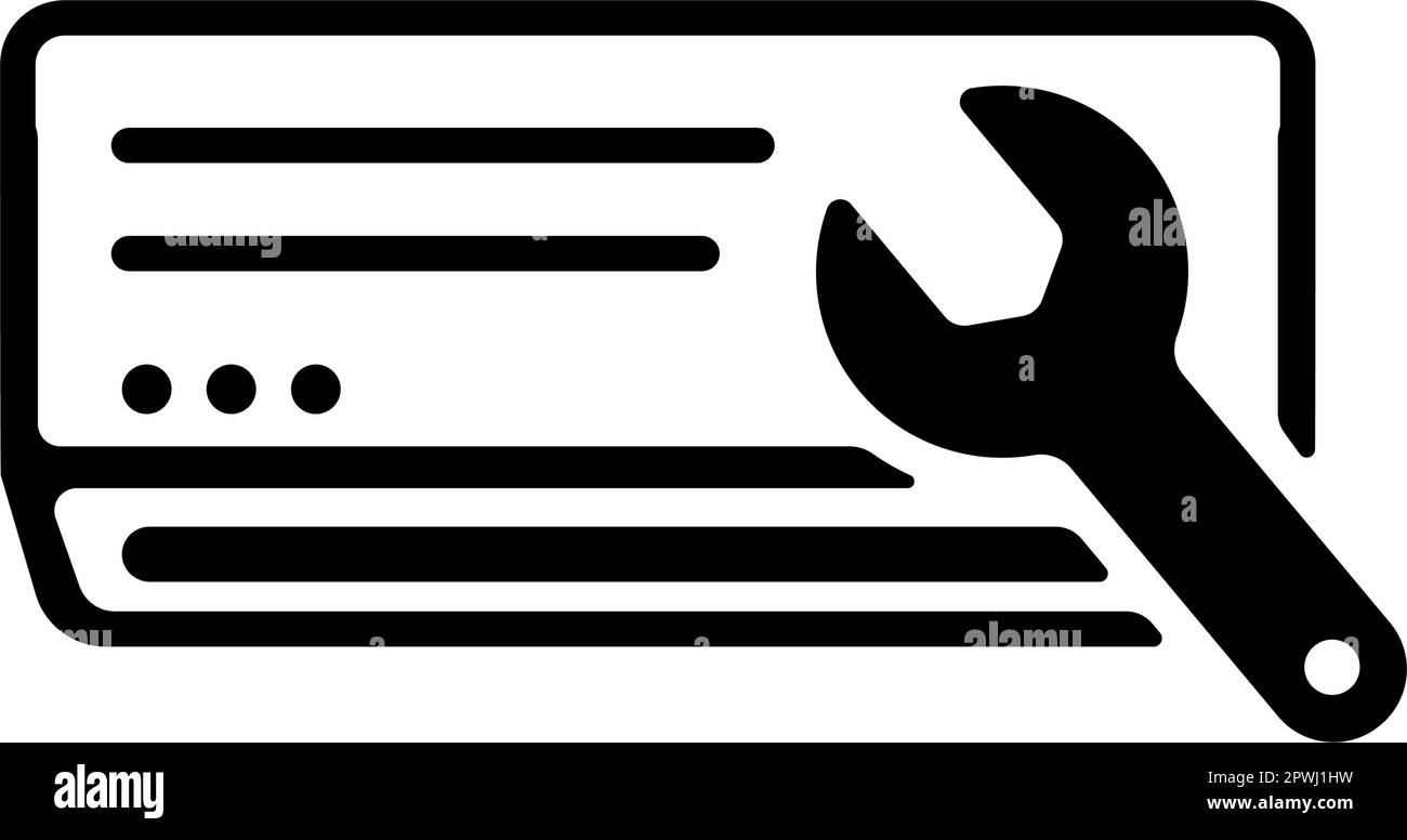 AC ( air conditioner) repair vector icon illustration Stock Vector ...