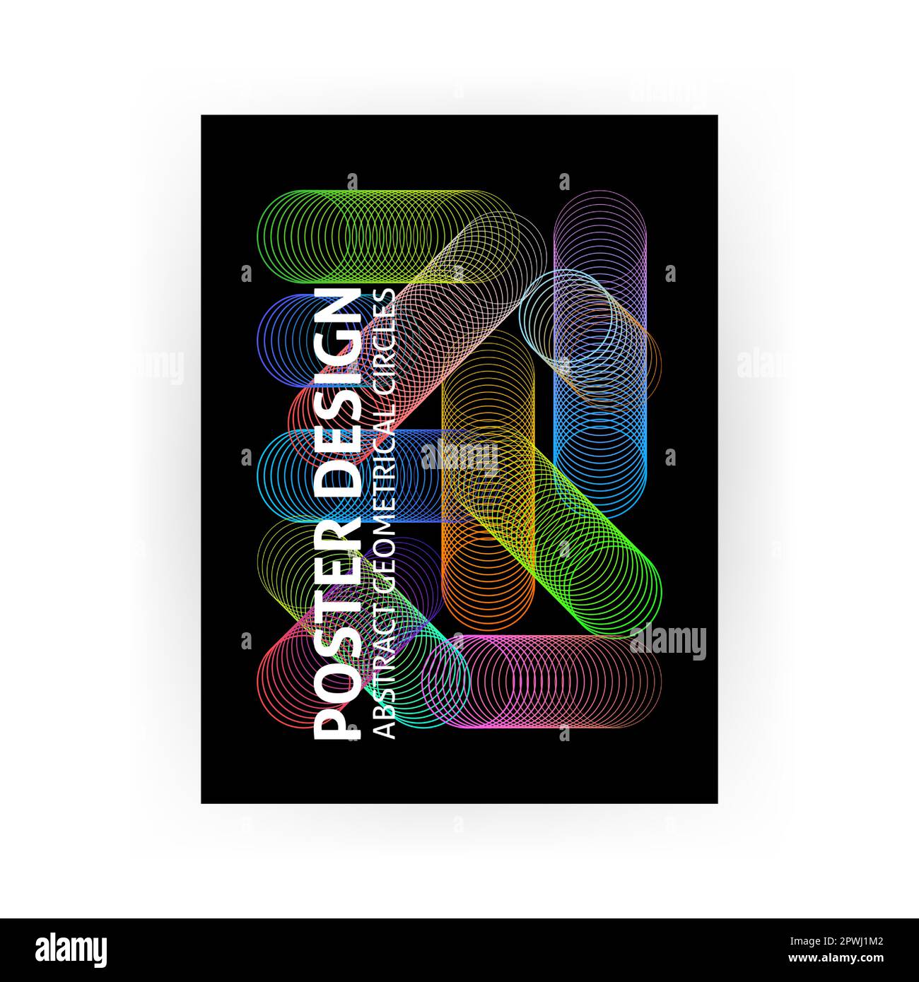 Modern Colorful Circles Black Poster Stock Vector Image & Art - Alamy