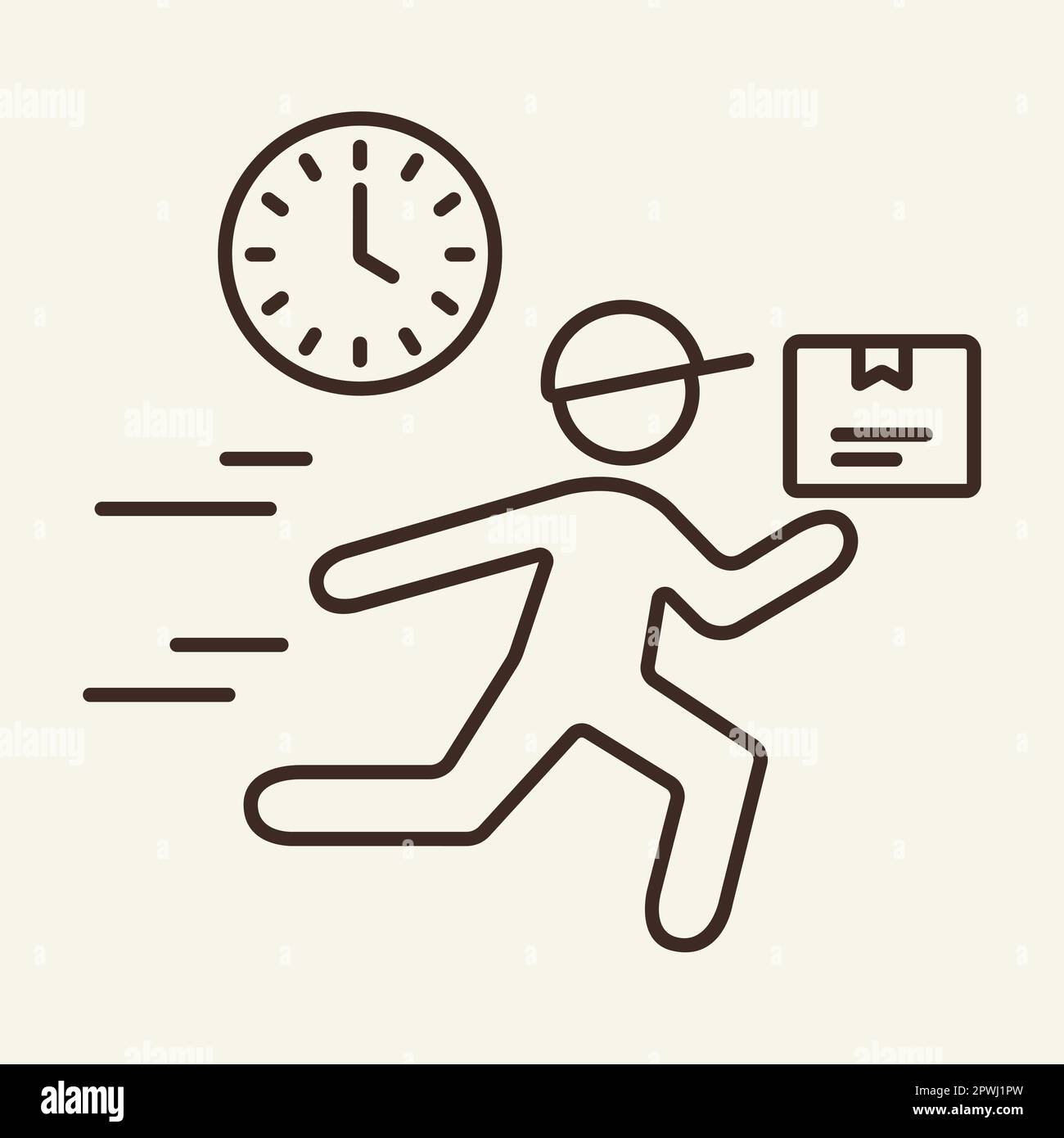 Courier icon vector image Stock Vector Images - Alamy