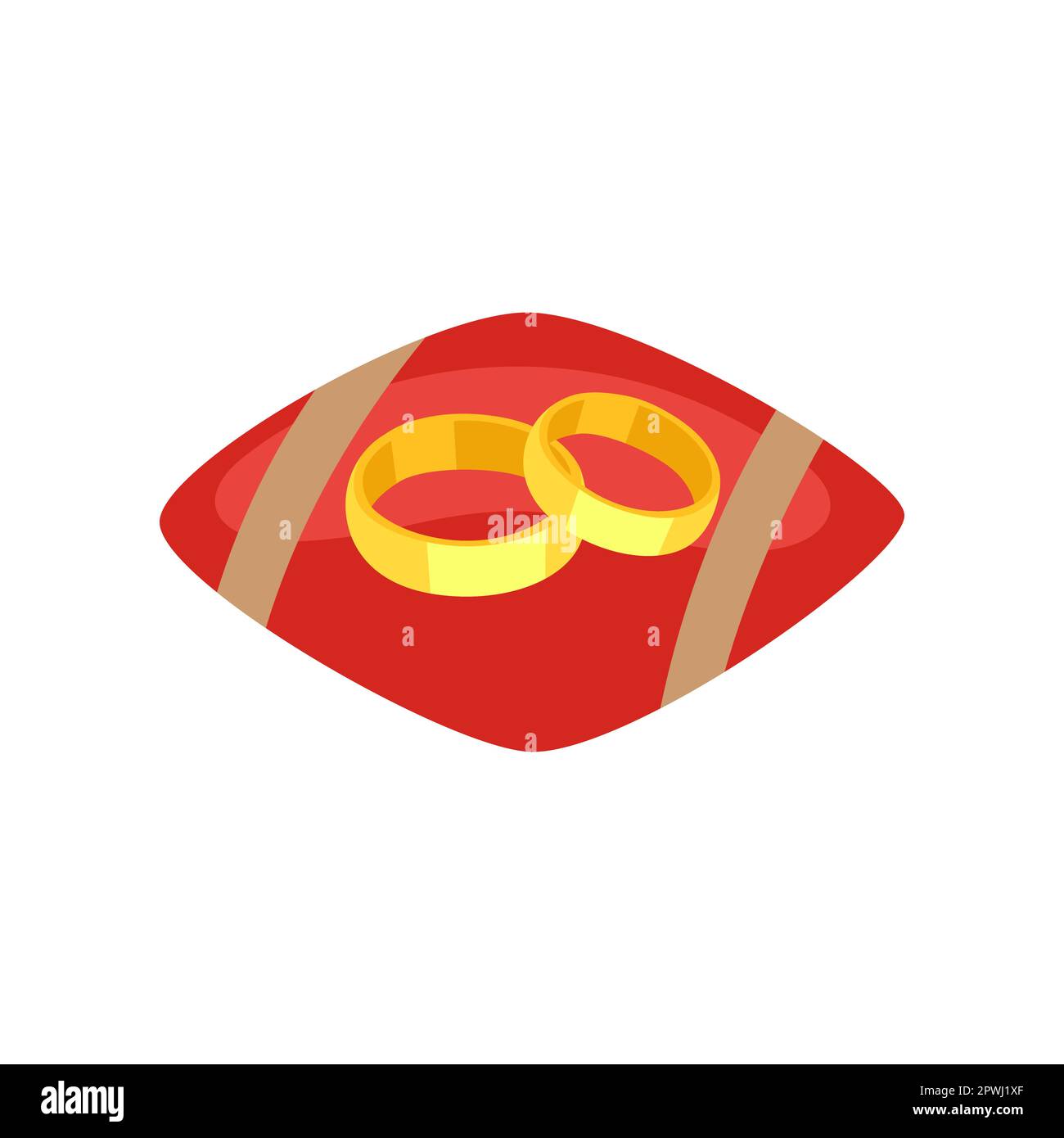 Pair of golden engagement rings vector illustration Stock Vector Image ...