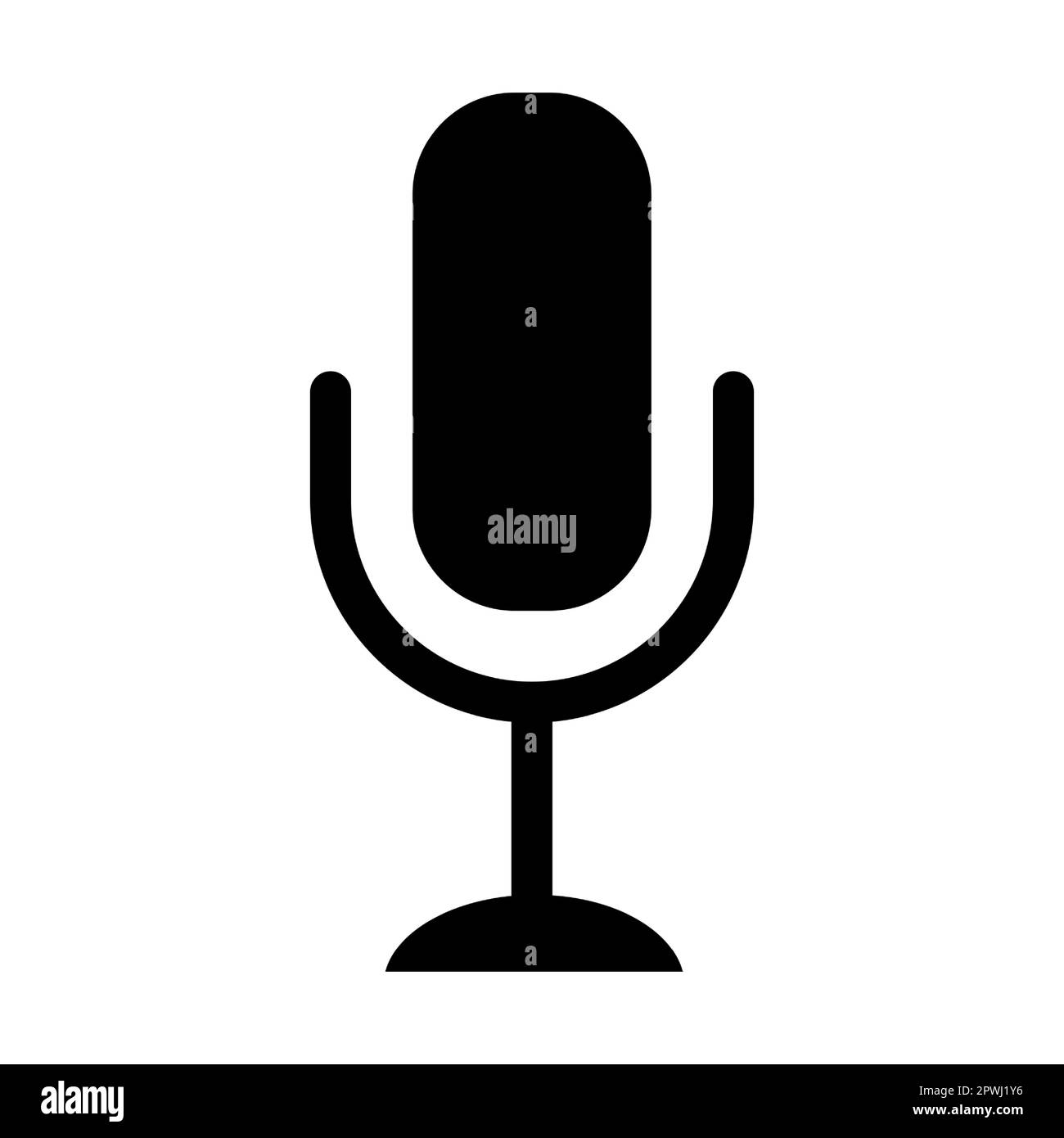 Microphone Icon vector flat design isolated Stock Vector Image & Art ...