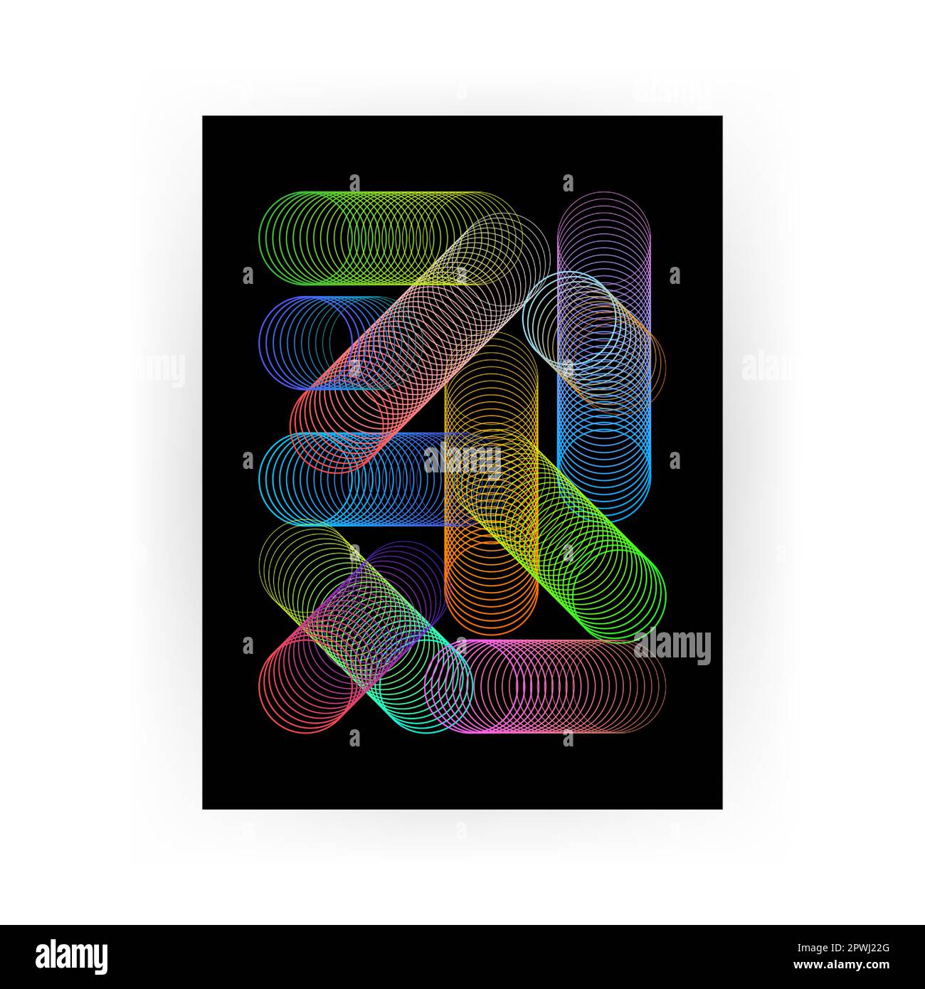 Modern Black Colorful Circles Poster Stock Vector Image & Art - Alamy