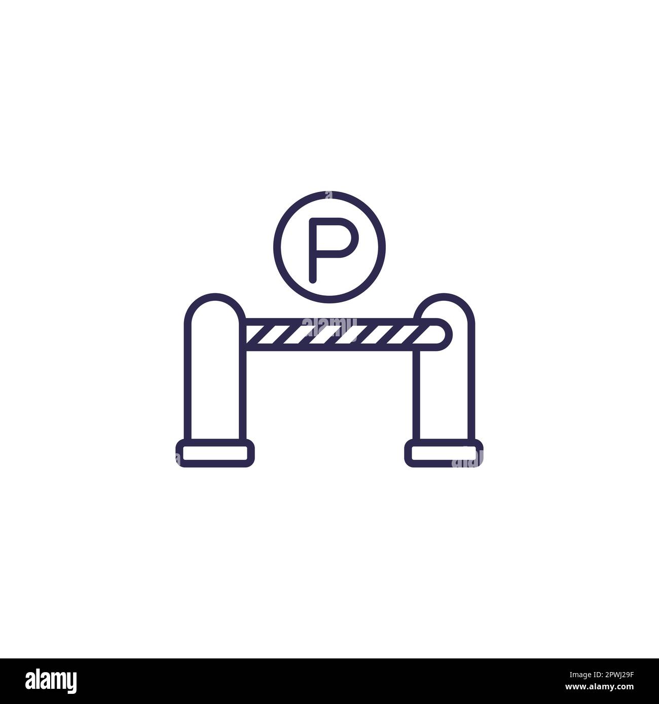 Parking gate icon, line vector Stock Vector Image & Art - Alamy