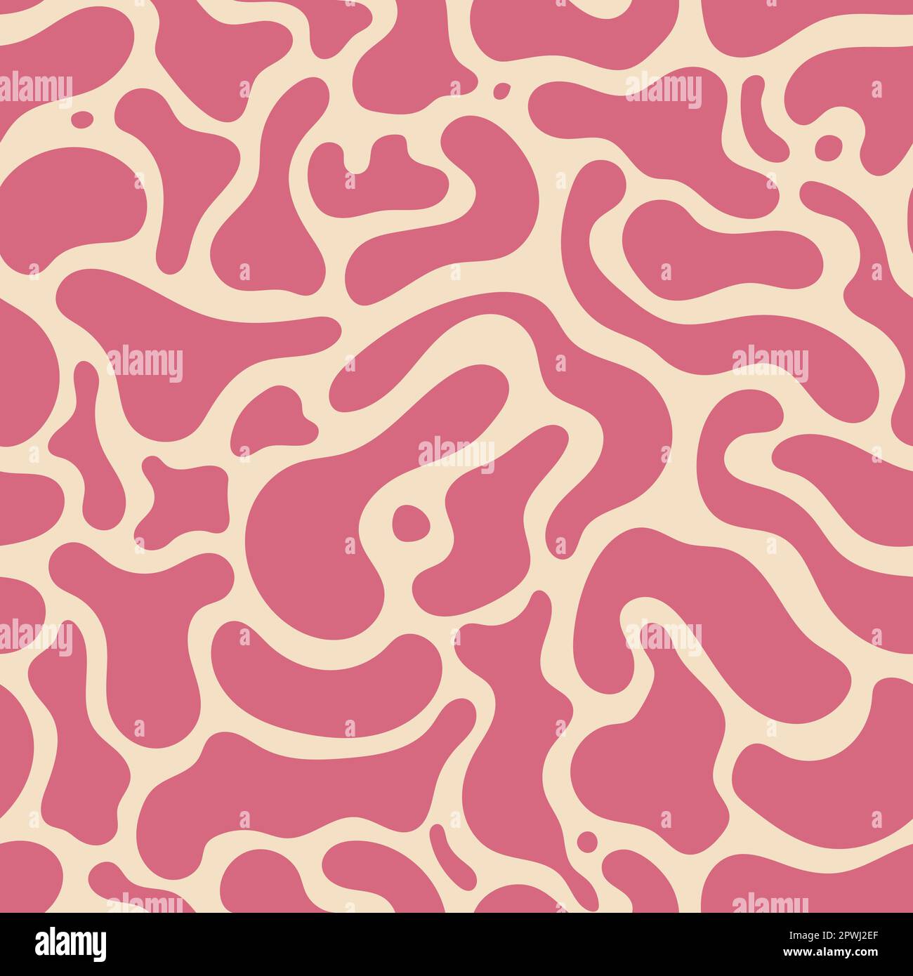 Vector seamless organic shapes pattern. Abstract wavy spots wallpaper Stock Vector Image & Art ...