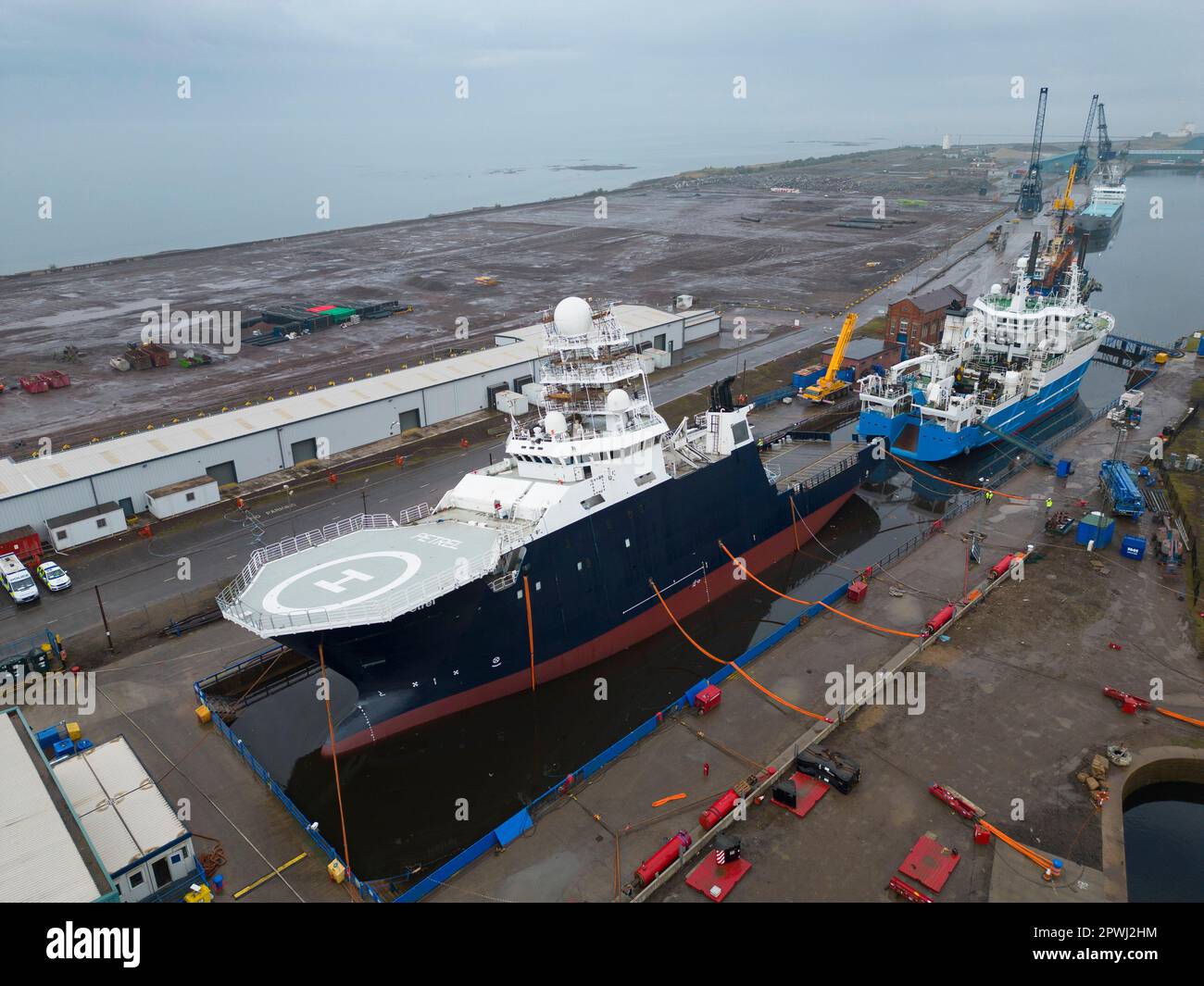 Edinburgh, Scotland, UK. 30 April 2023. The RV Petrel research ship was ...