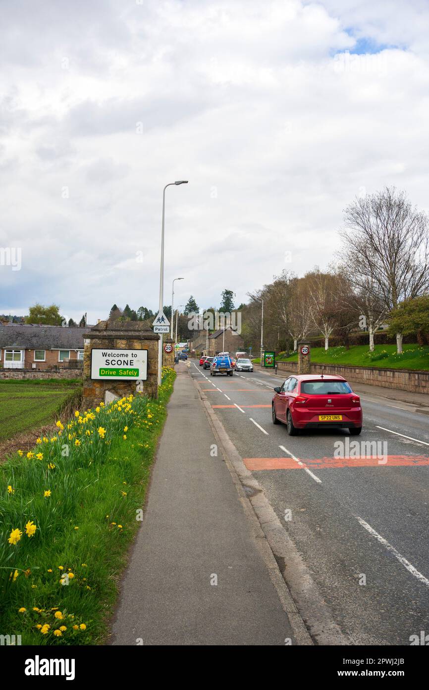 Village of Scone outside Perth Scotland home to the Stone of Scone ...