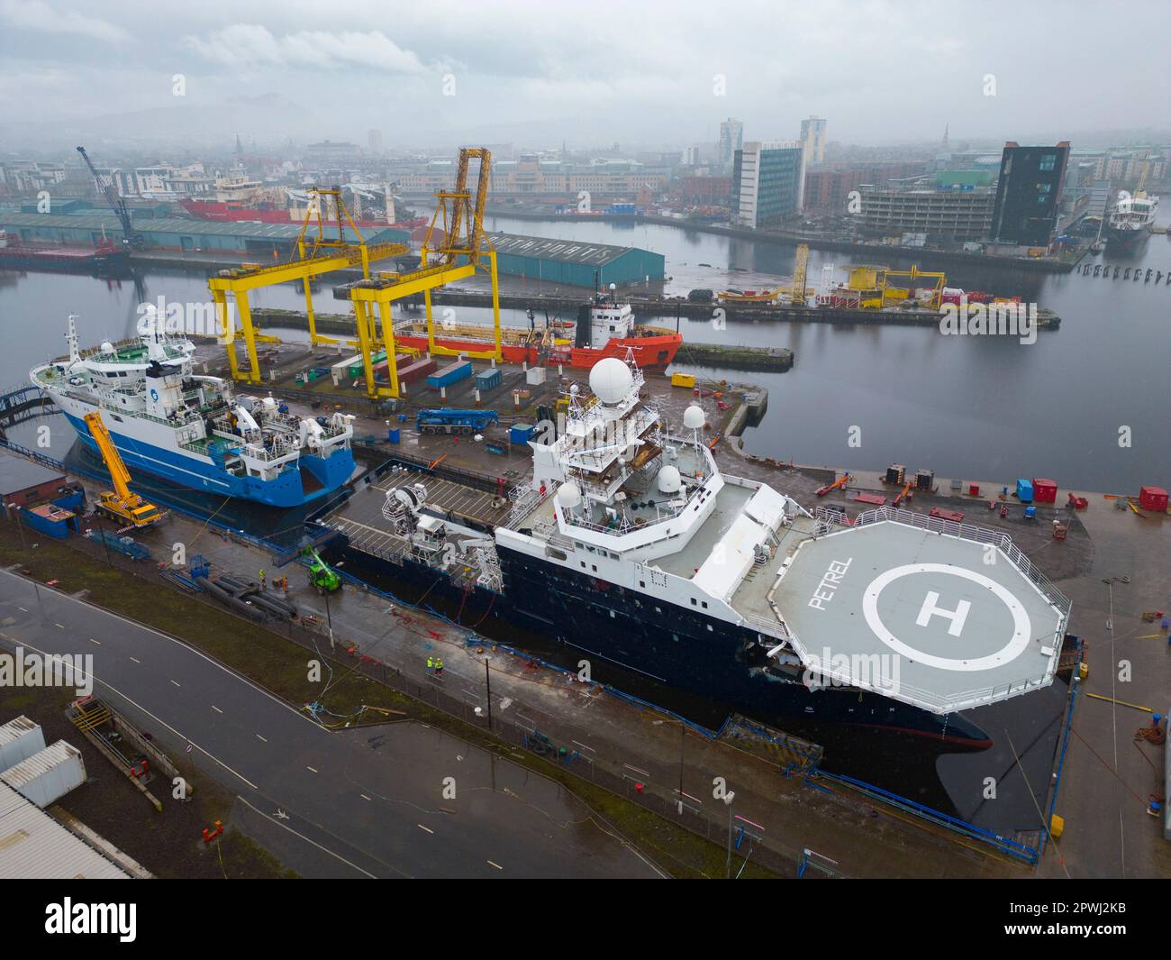 Edinburgh, Scotland, UK. 30 April 2023. The RV Petrel research ship was ...