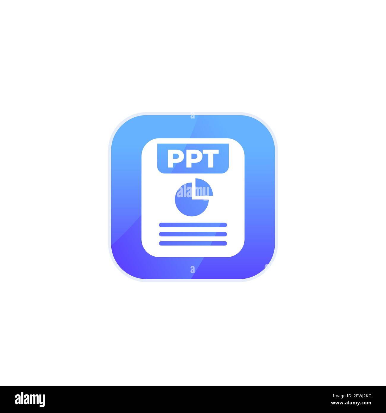 PPT file icon for apps, presentation and slides Stock Vector Image ...