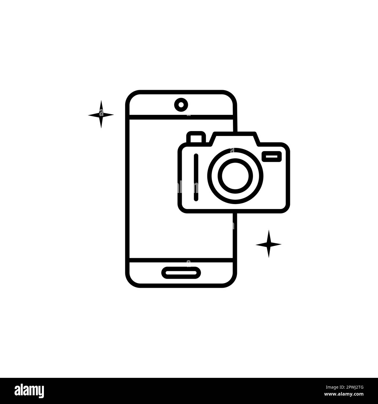 Smile at the camera Stock Vector Images - Alamy