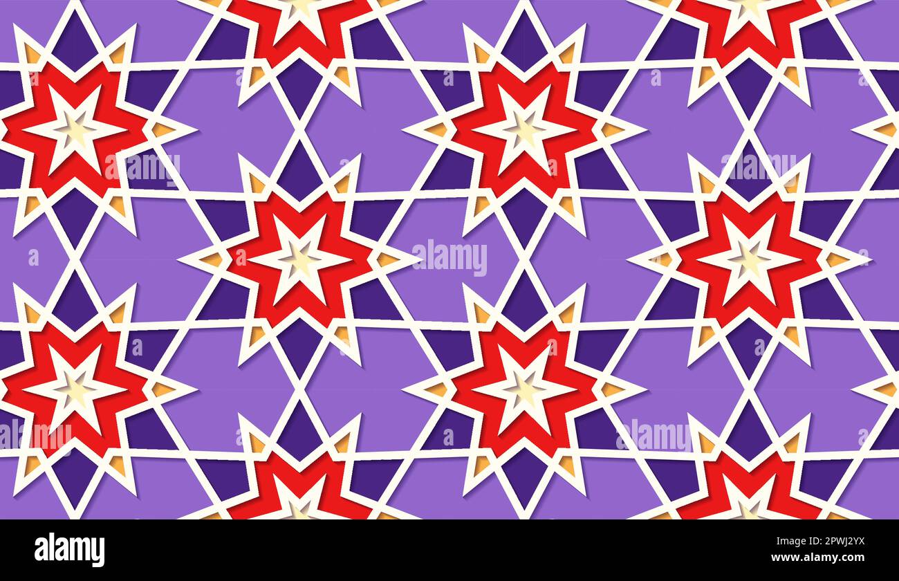 Arabic seamless girih pattern with classic islamic culture ornament ...
